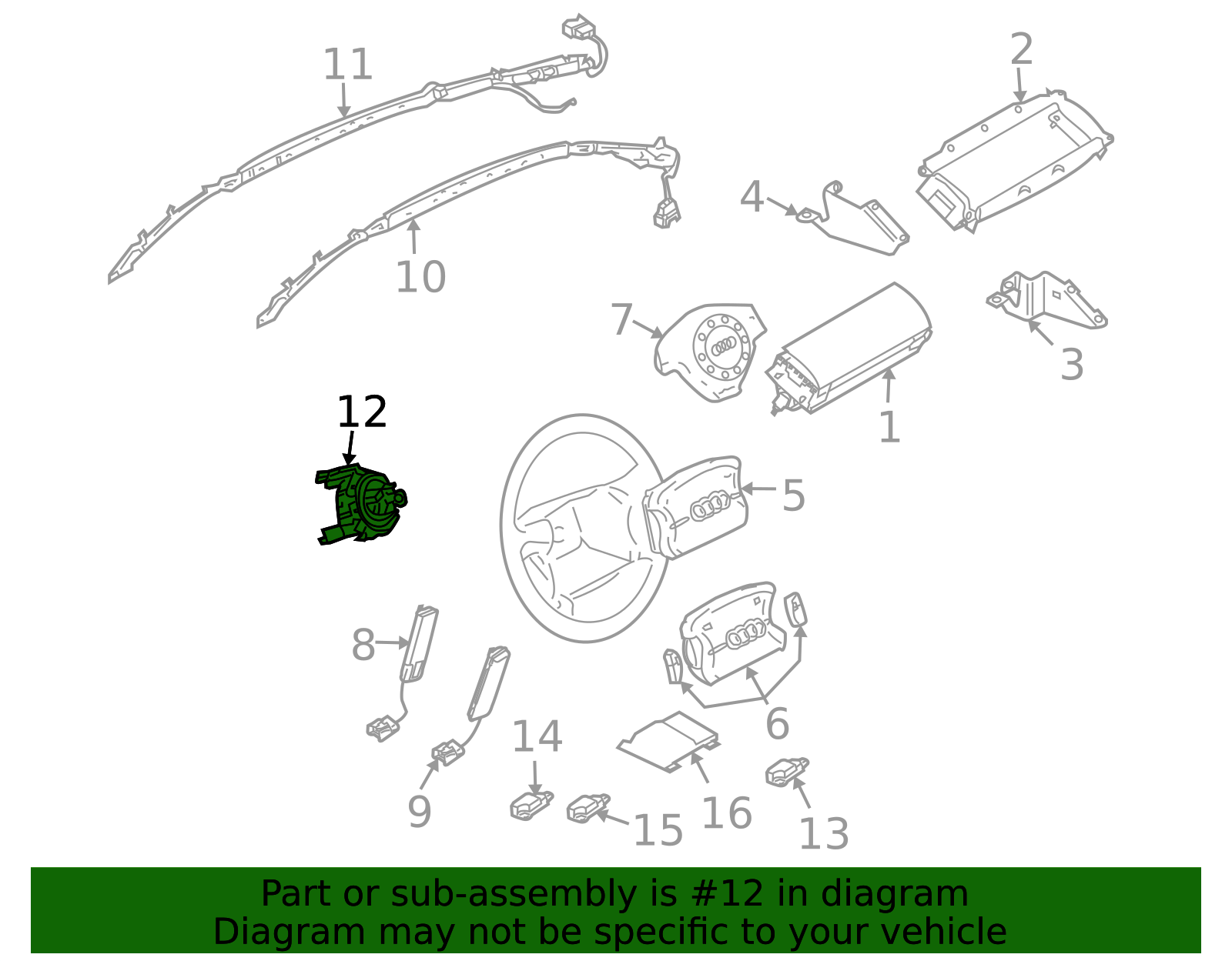 8E0-953-541-E - Genuine Audi Clock Spring 8E0953541E OEM A4 Audi OEM Parts