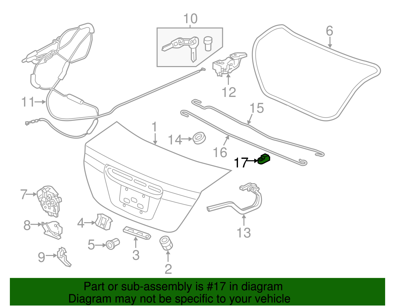 74873-TR0-A01 - Torsion Bar Clip 2012 Honda Civic | Honda Parts Online