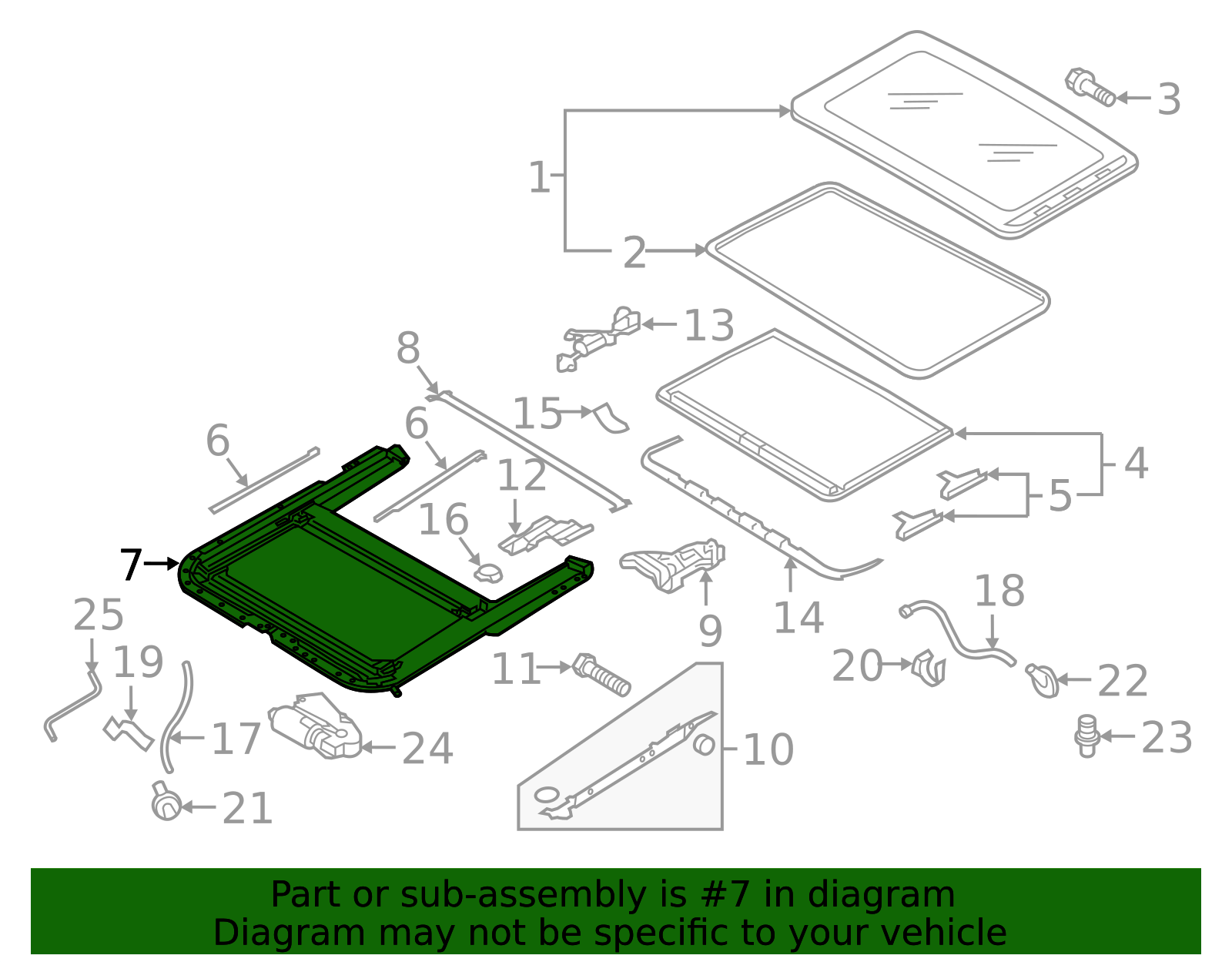5C6-877-049-B - High-Quality Sunroof Frame for 2017-2018 Volkswagen ...