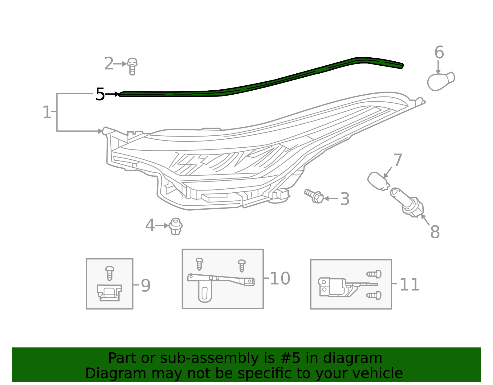 2020-2022 Toyota C-HR Headlamp Assembly Outer Seal 81194-F4140 | Toyota ...