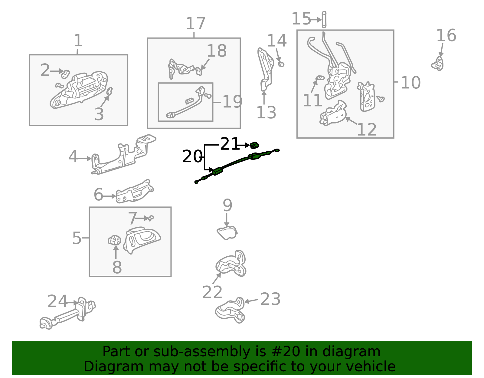 Door Latch Cable 72171-S6M-004 | OEMAcuraPart