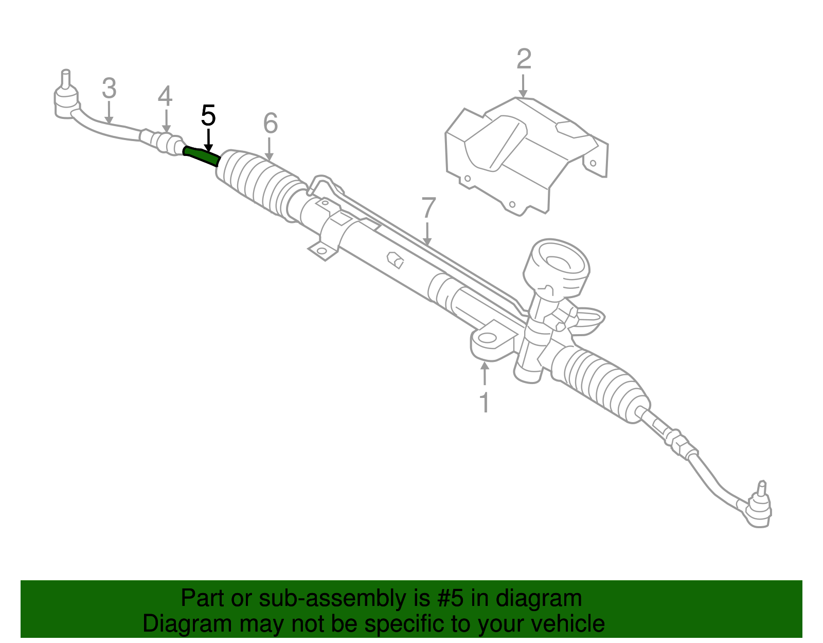 Genuine Inner Tie Rod for 2006-2011 Hyundai Accent | Part# 57724-1E000 ...