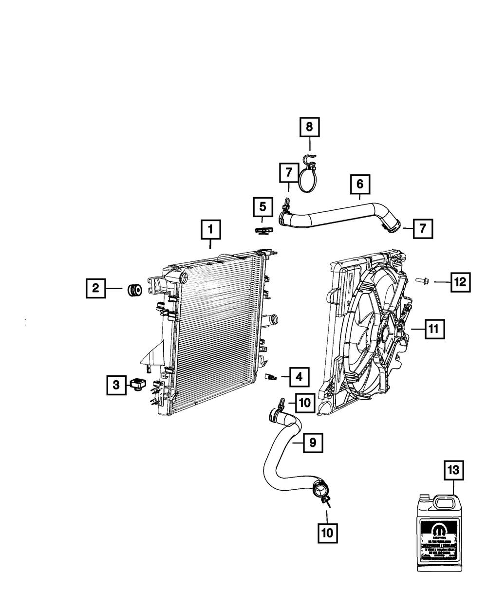 68143886AA - Engine Cooling Radiator 2007-2018 Jeep | The Official ...