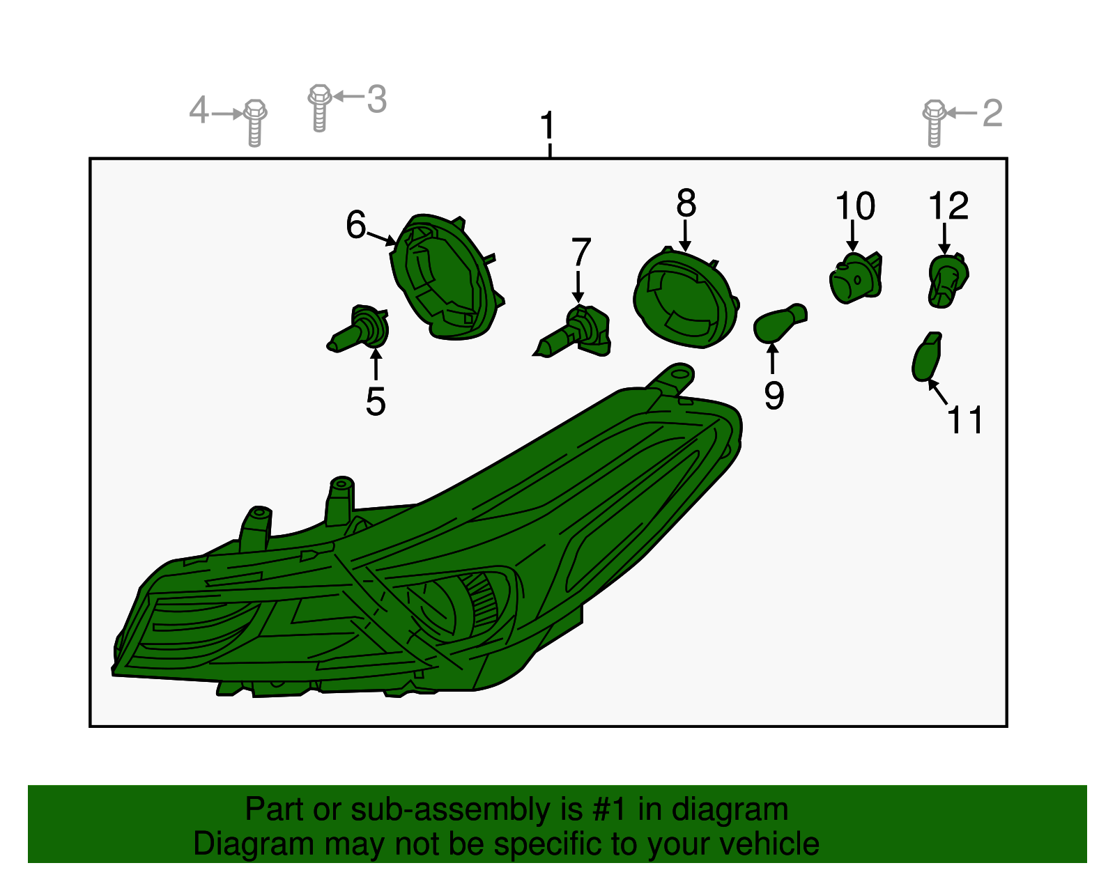 2018 Kia Headlamp Assembly 92101-B0701 | KIA Parts Zone