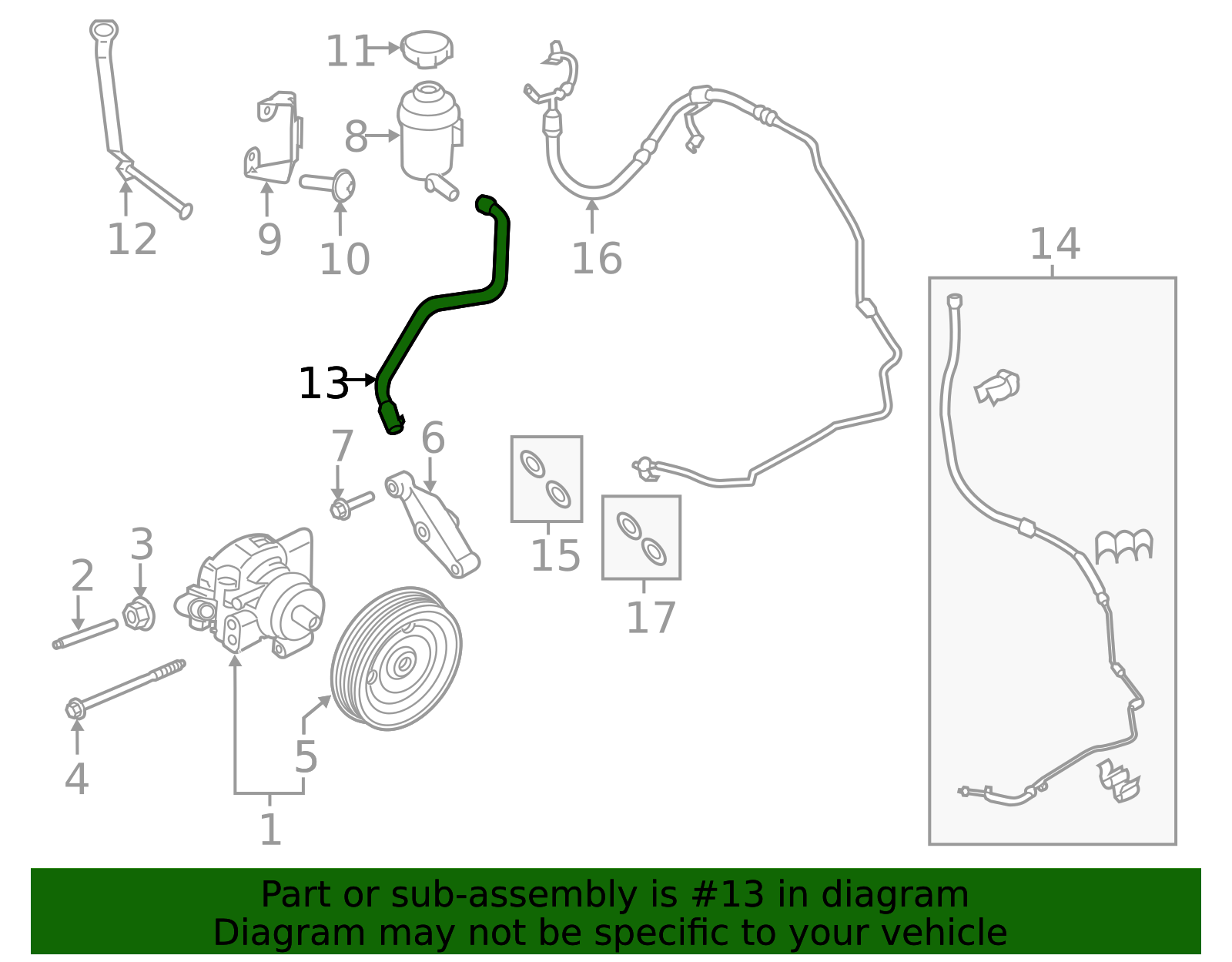 OEM Ford Motorcraft™ Power Steering Reservoir Hose For 2015-2019 Ford ...