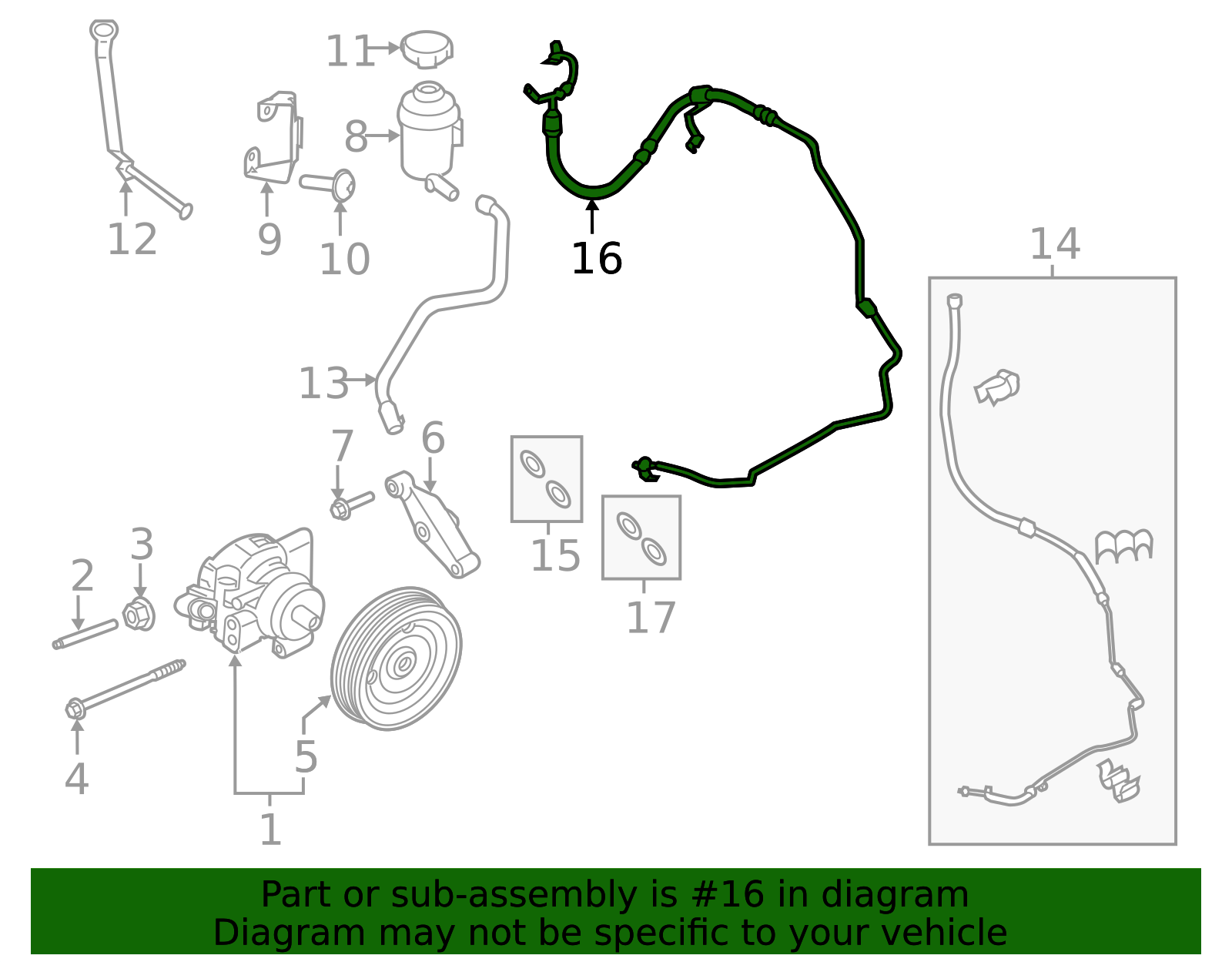 2015-2019 Ford Pressure Hose ck4z3a719g | TascaParts.com