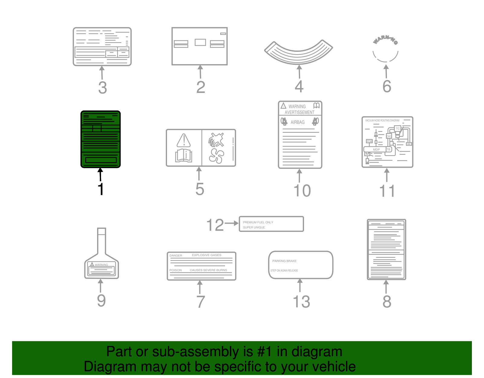 EG65-69-036A - Emission Label 2007 Mazda CX-7 | Florida Mazda Parts