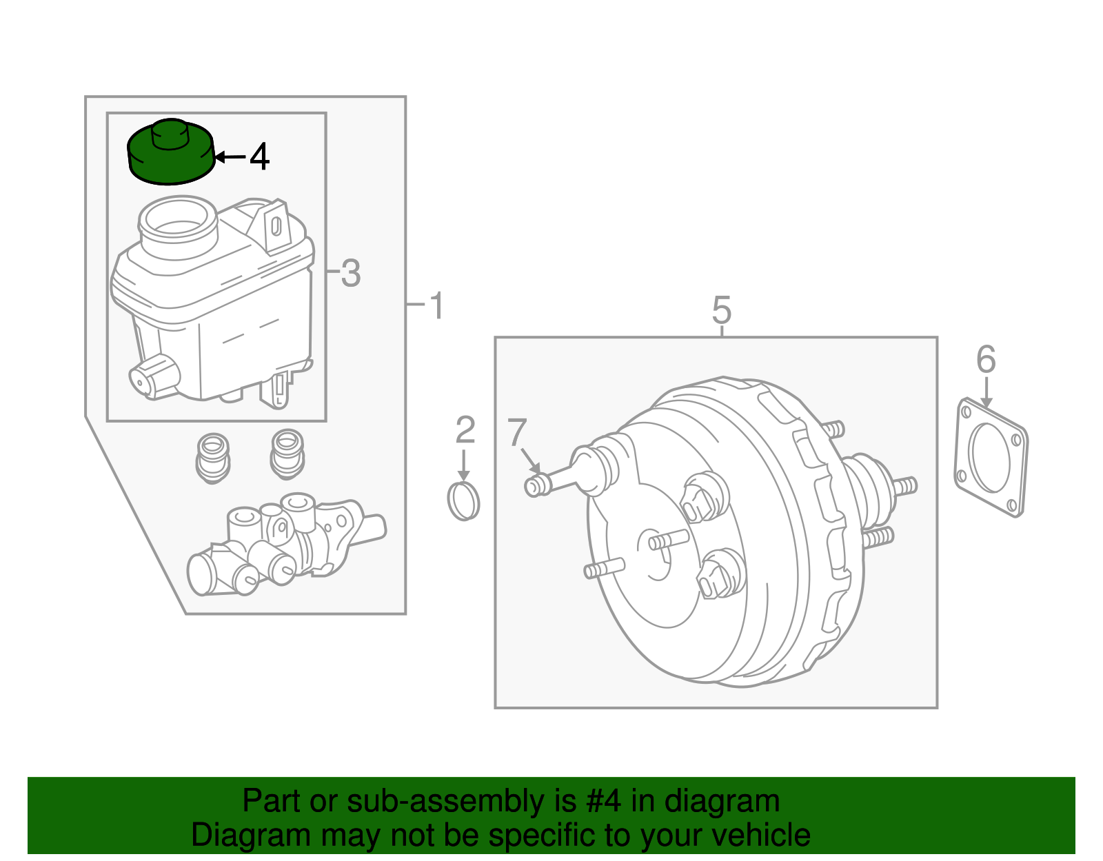 47230-01031 - Brake Master Cylinder Reservoir Cap 2013-2024 Toyota ...