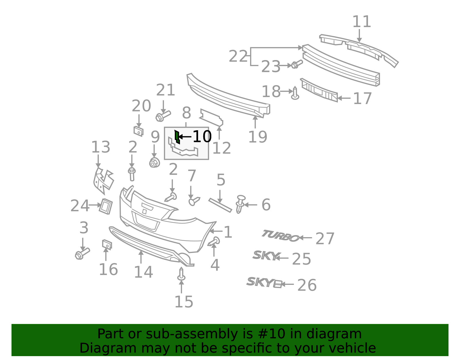 2007-2008 Saturn Sky Center Bracket Seal 15853152 | GetOEMParts.com