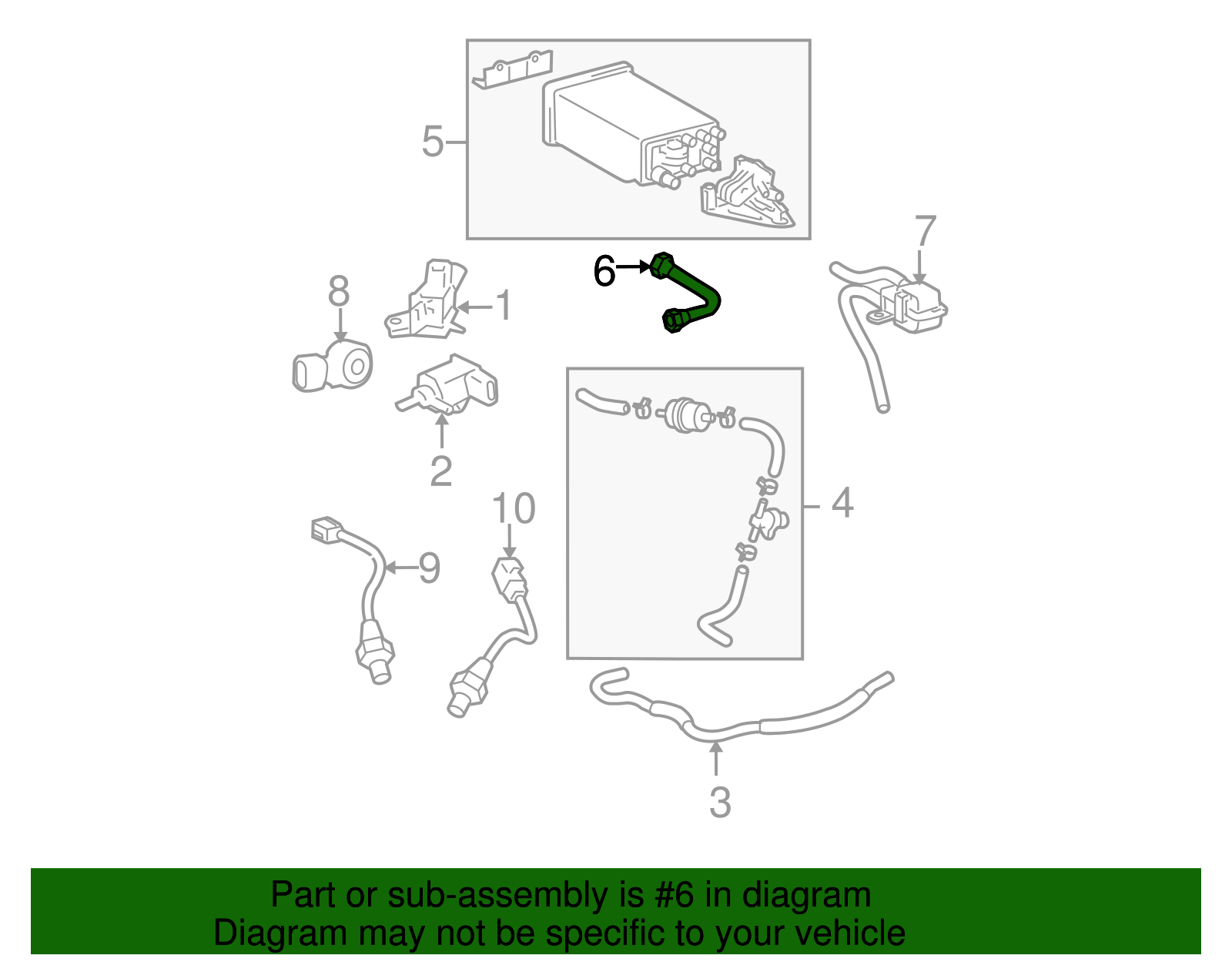 2005-2012 Toyota Tacoma Vent Hose 77404-04050 | Toyota Parts Center