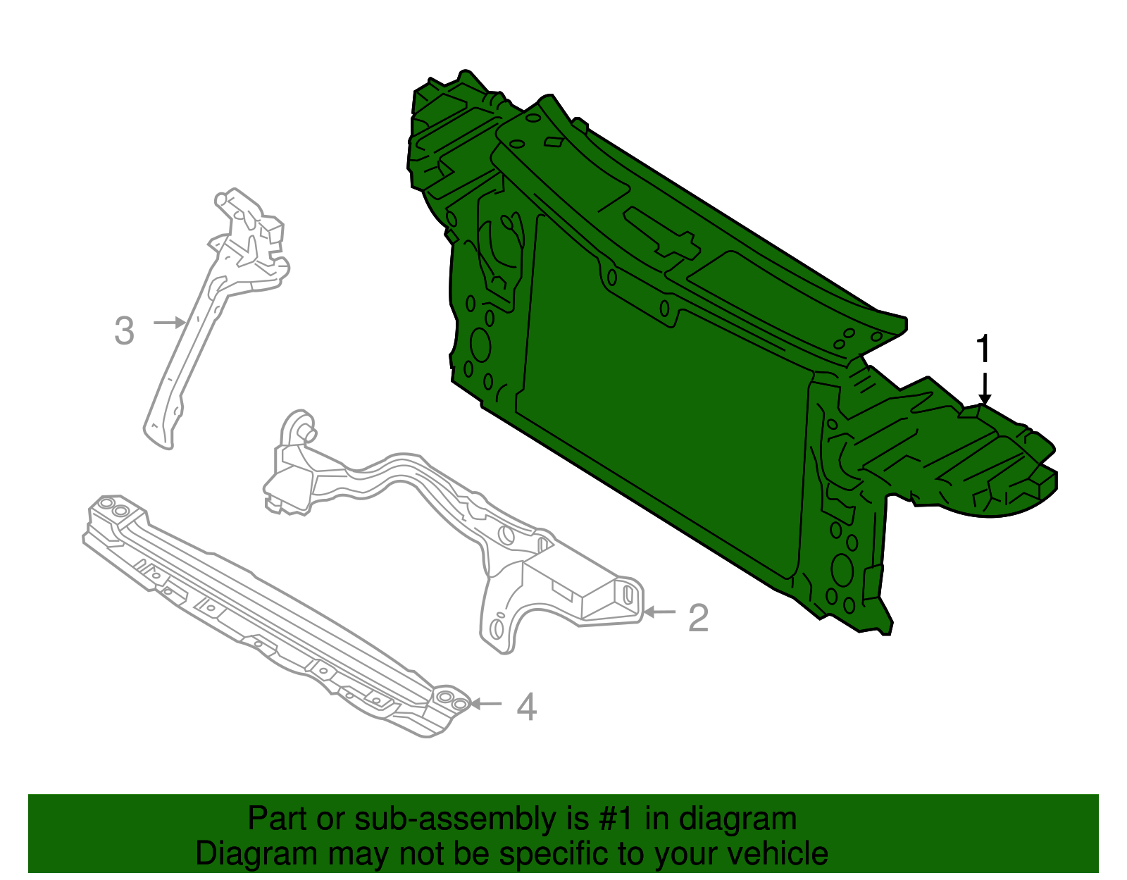 2003-2010 Porsche Cayenne Radiator Support 955-505-594-02 | OEM Parts ...
