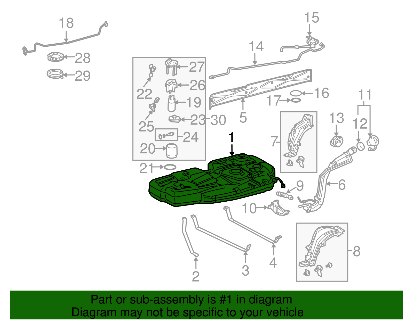 77001-08051 - Fuel Tank 2004-2010 Toyota Sienna | Longo Toyota Parts