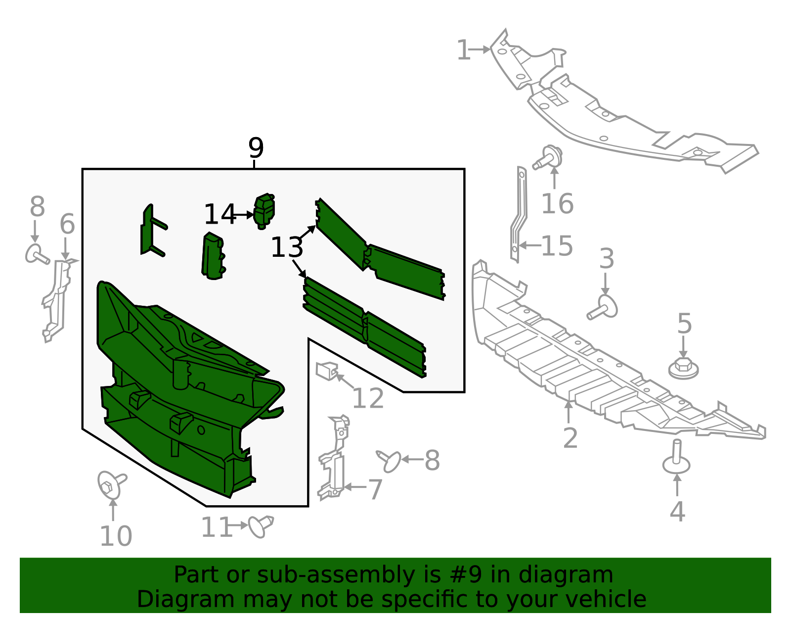 EJ7Z-8475-A Radiator Shutter Assembly ej7z8475a | Fairway Ford OEM Parts