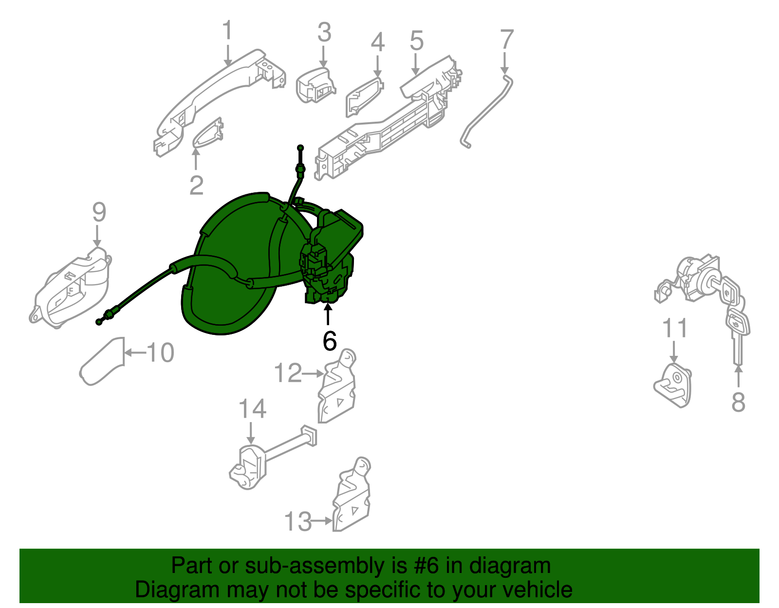 80501-5AA1F - Lock Actuator 2015-2024 Nissan Murano | Boro Nissan Parts