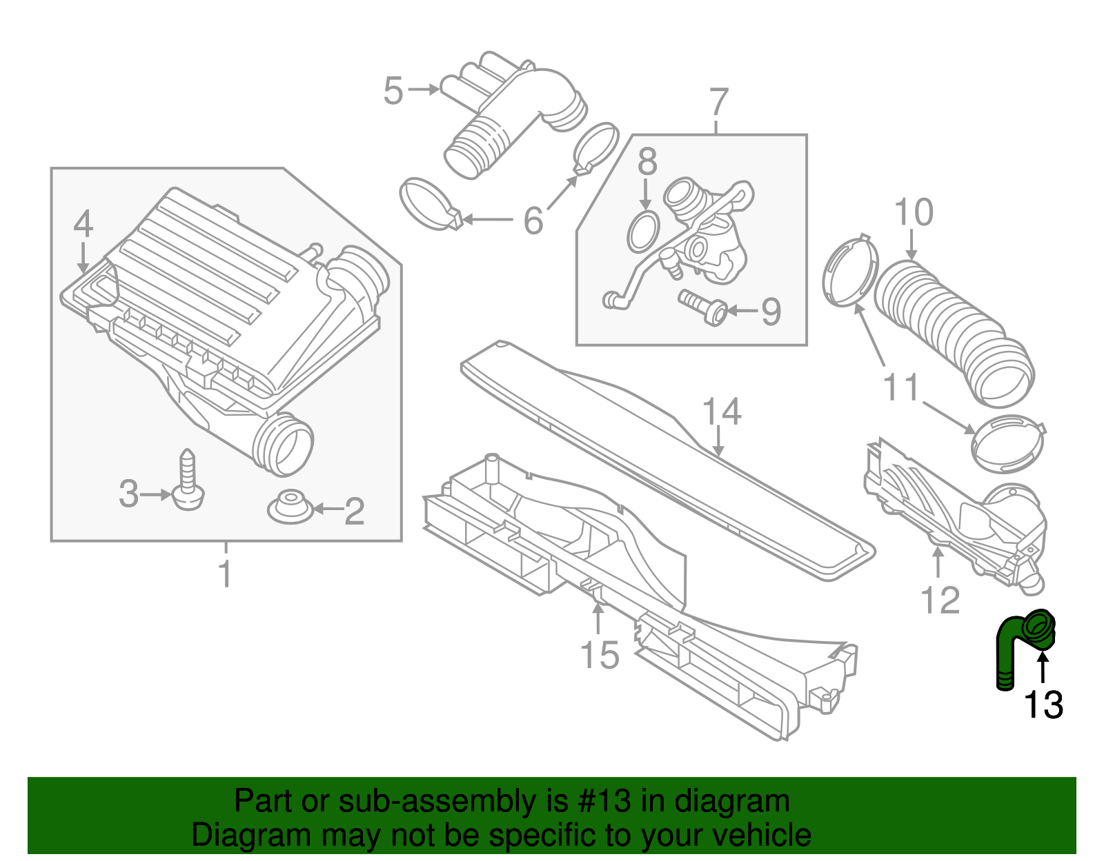 5Q0-129-637-B - Drain Hose 2016-2018 Audi A3 Sportback e-tron | Audi ...