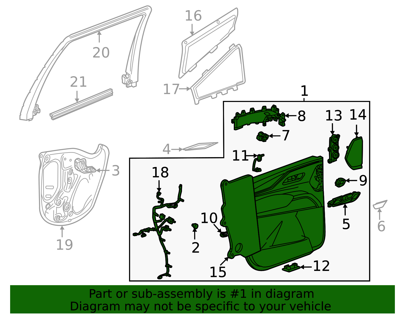 2023-2024 Cadillac Escalade ESV Gideon Rear Driver Side Door Trim ...