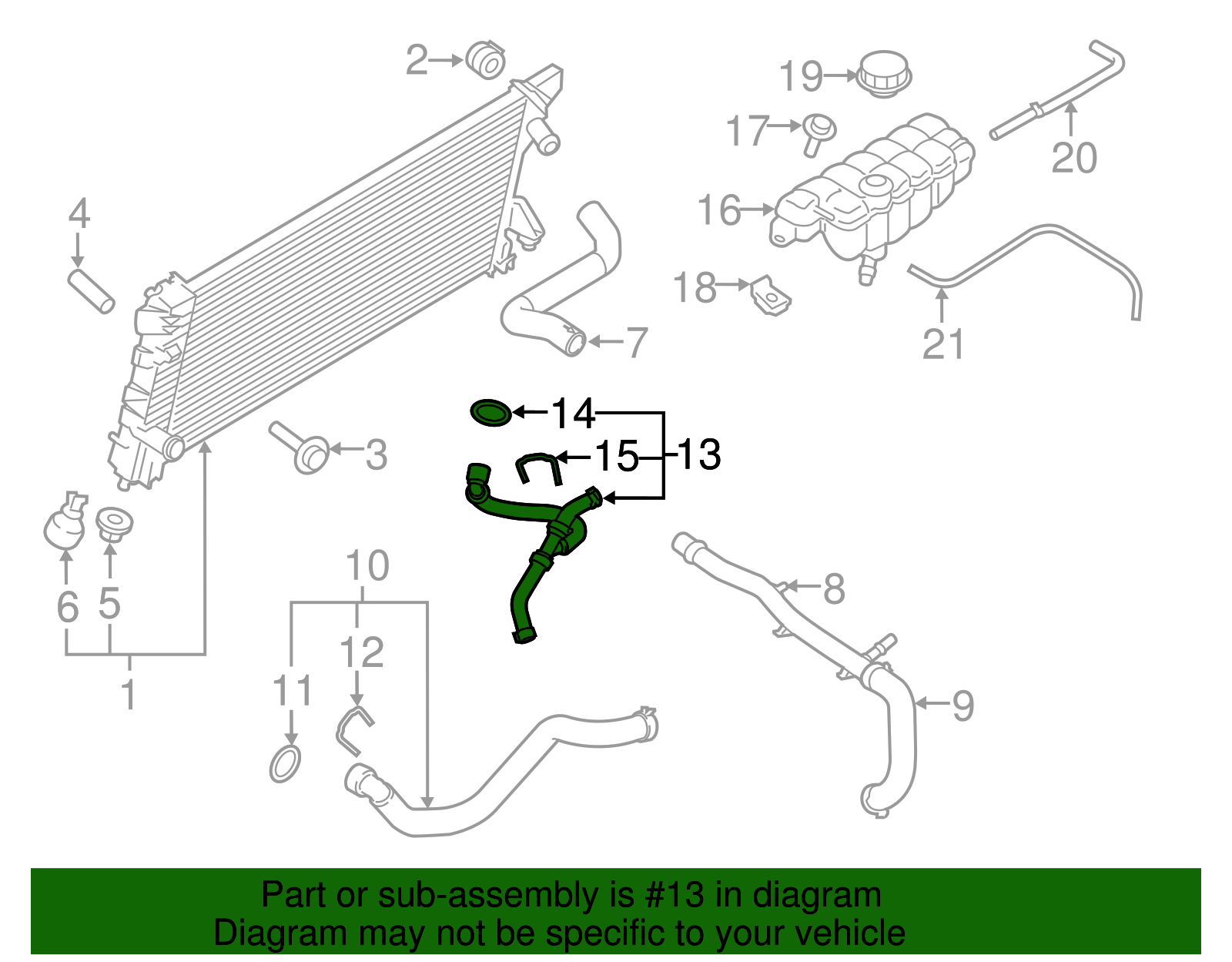 2015-2020 Ford F-150 Upper Hose FL3Z-8260-A | Ford OEM Parts Outlet
