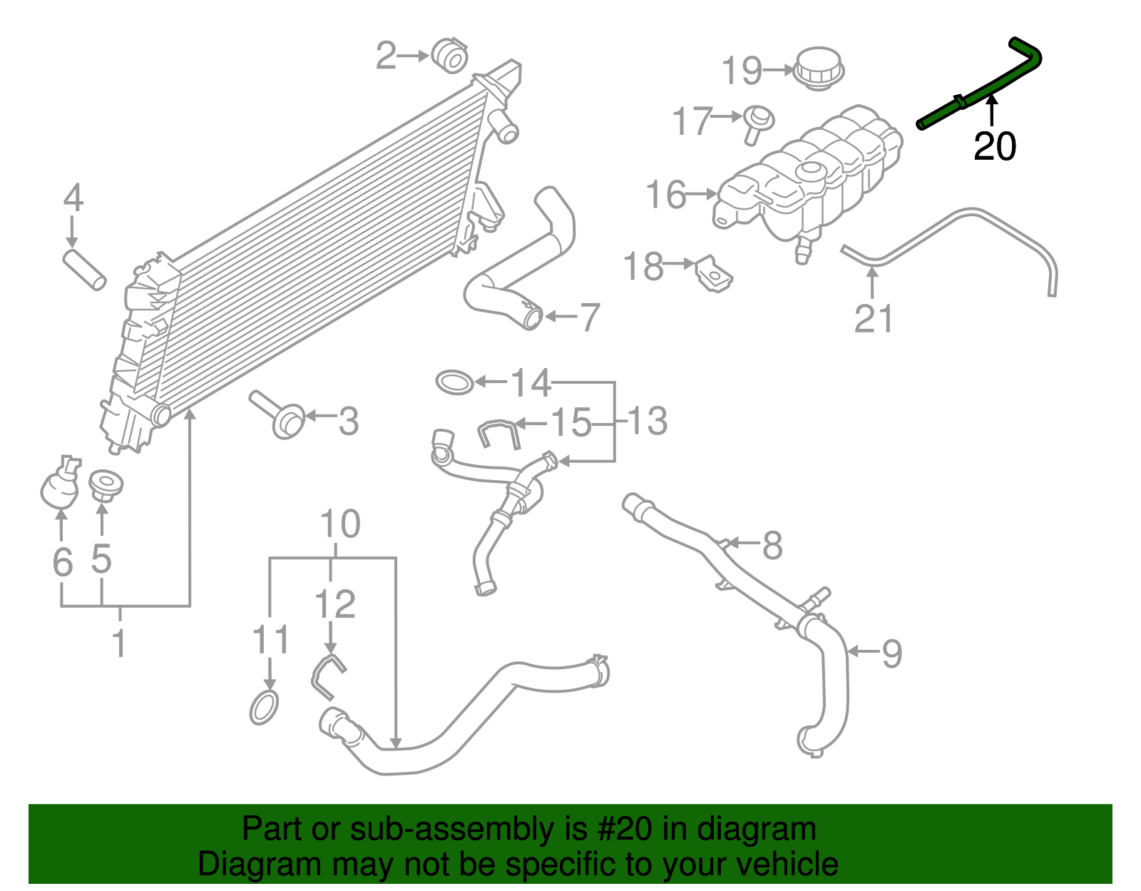FL3Z-8075-A - Overflow Hose 2015-2025 Ford | Ford Parts Direct