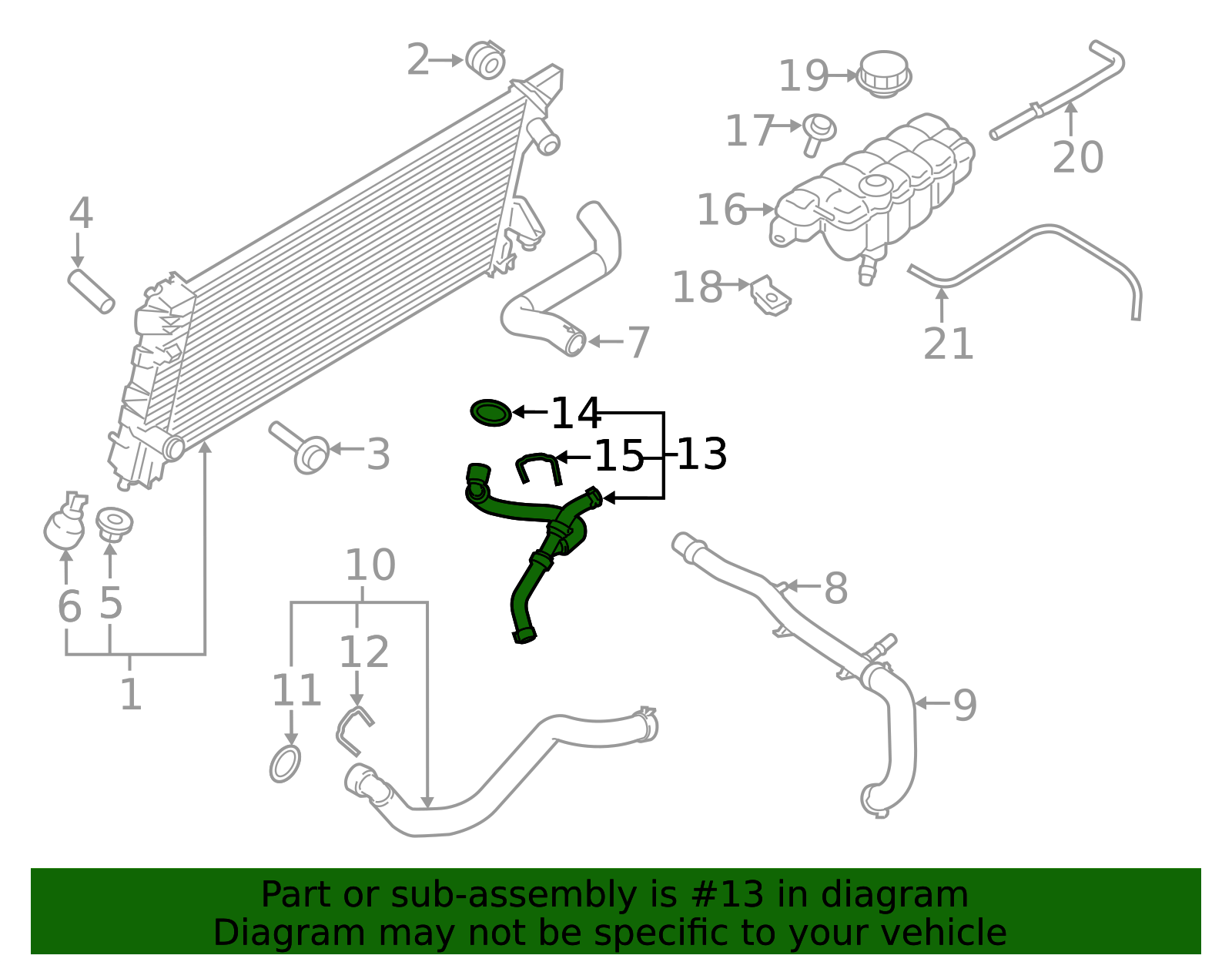 2015-2020 Ford F-150 Upper Hose FL3Z-8260-A | Awesome Parts Ford