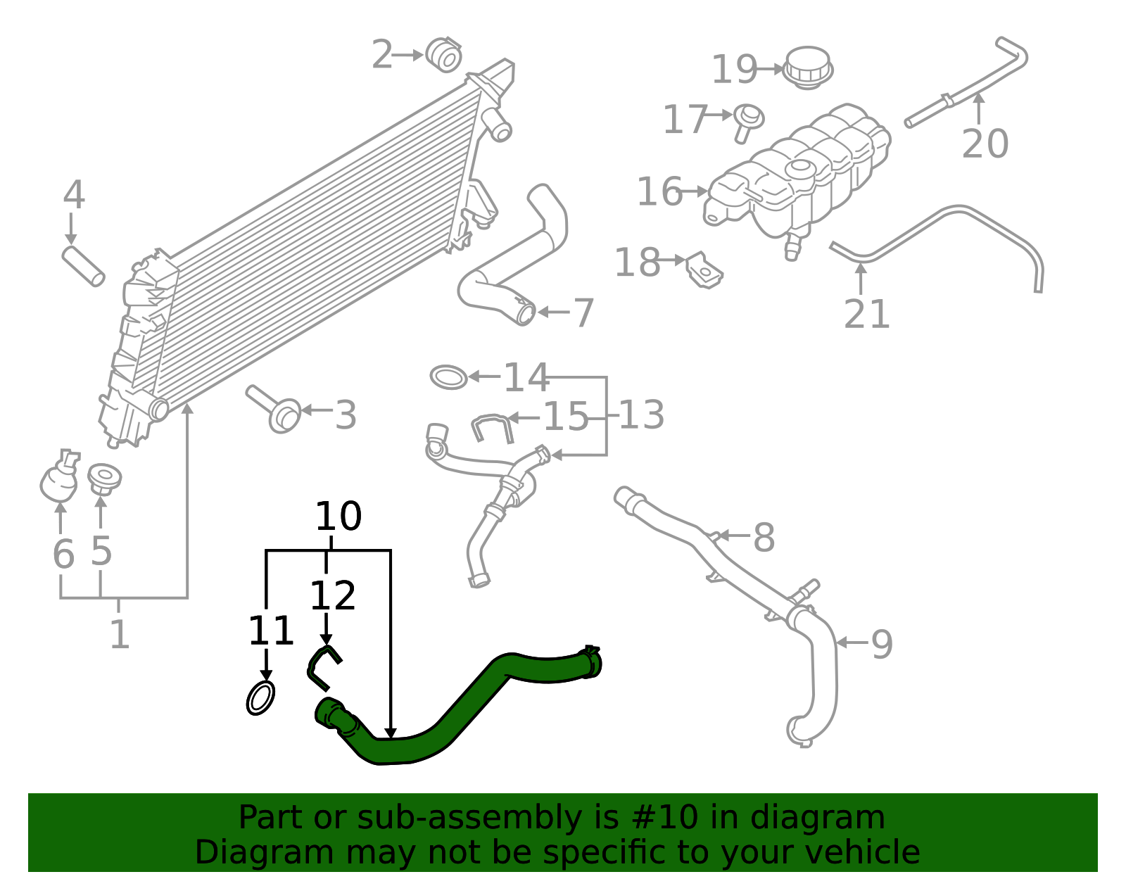 2018-2020 Ford F-150 Lower Hose JL3Z-8286-A | Ford OEM Parts Outlet