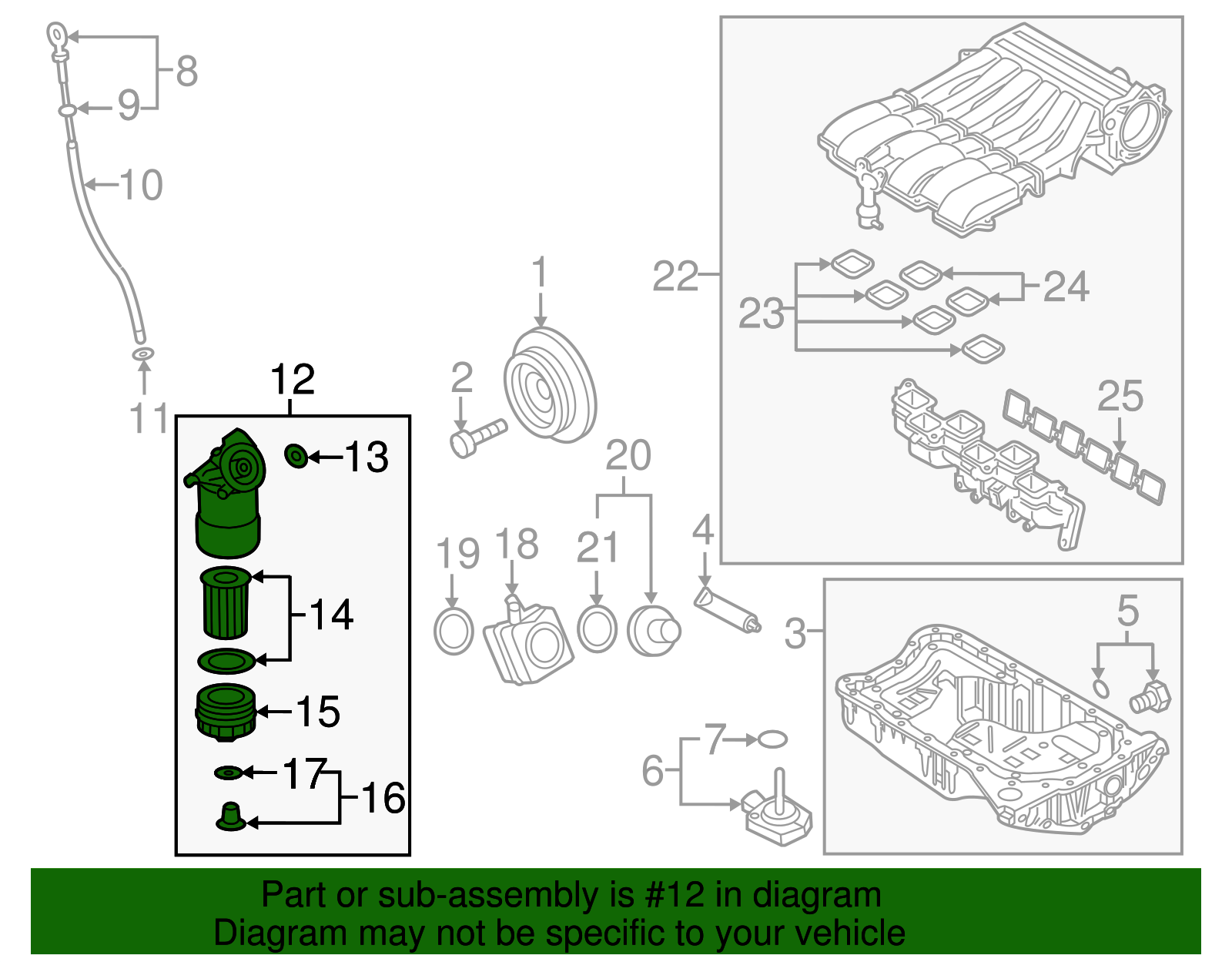 2013-2017 Volkswagen Touareg Filter Assembly 03H-115-403-T | VW Direct ...