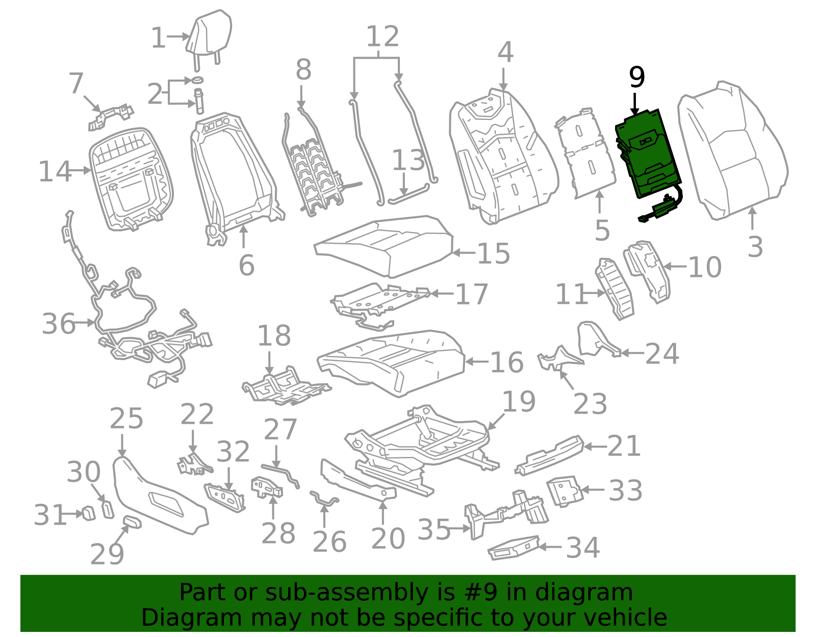 2019-2023 Cadillac XT4 Lumbar 13558037 | Capital Chevy Parts