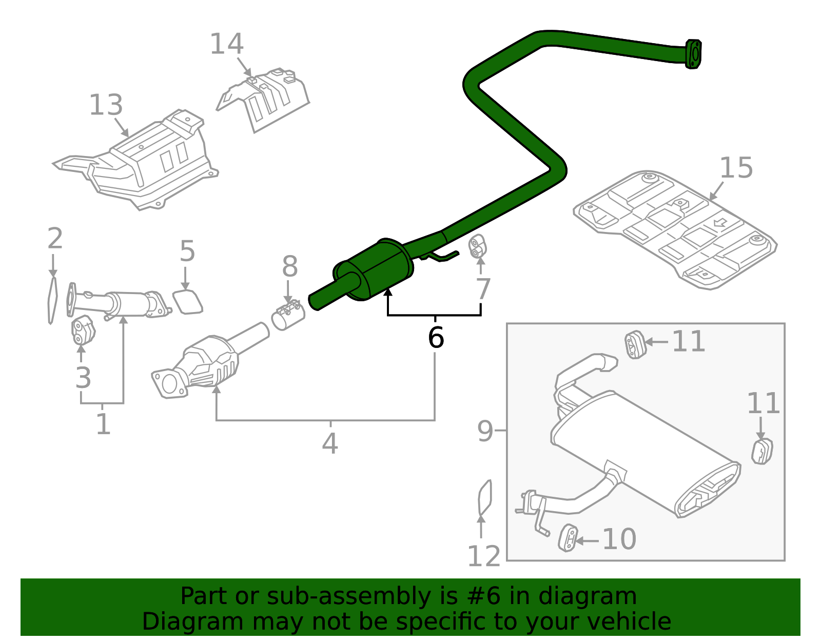 Hyundai - 28650-BY700 - Muffler & Pipe Assembly - 2021-2023 Hyundai ...