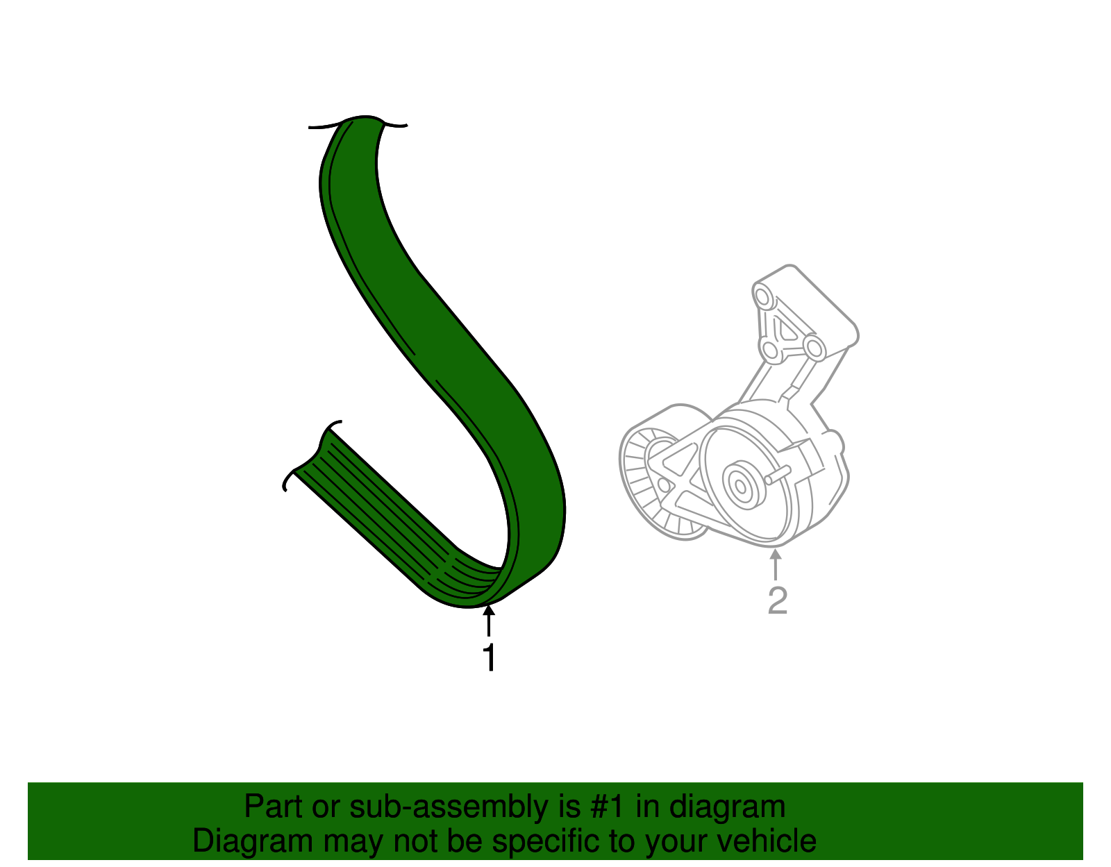 2011-2015 Volkswagen Jetta Serpentine Belt 06G-260-849 | VW Direct Auto ...