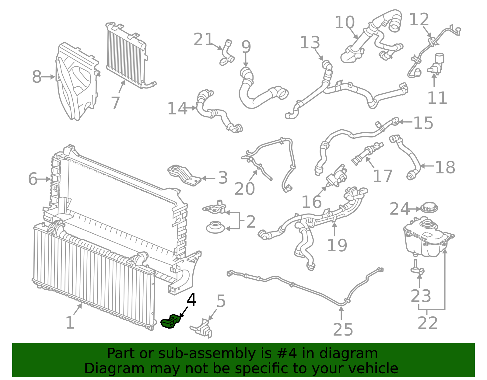 2012-2023 Jaguar Radiator Lower Insulator XR832980 | JaguarParts.com