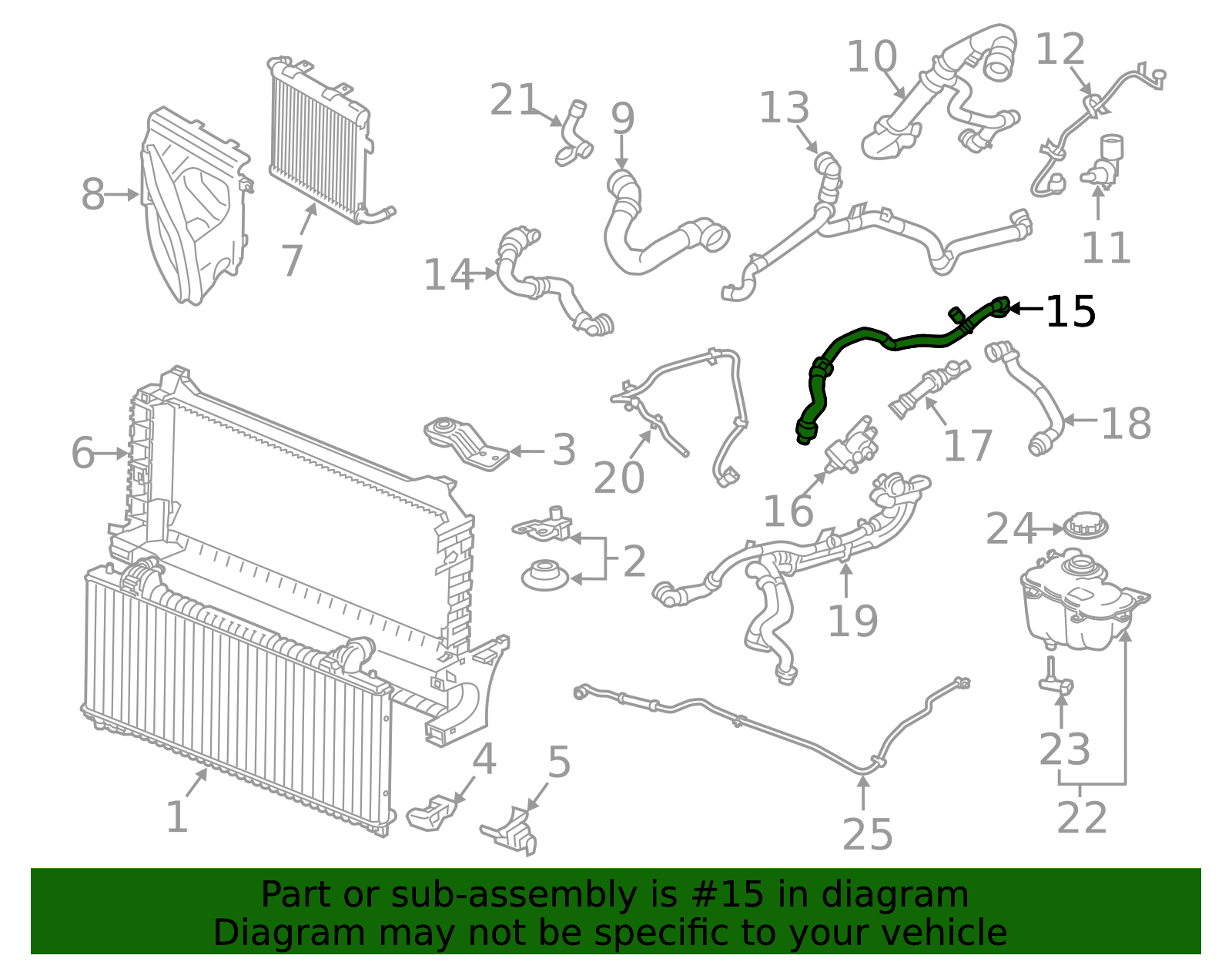 2018-2022 Jaguar | Water Hose | T2H30413 | Express Jaguar Parts