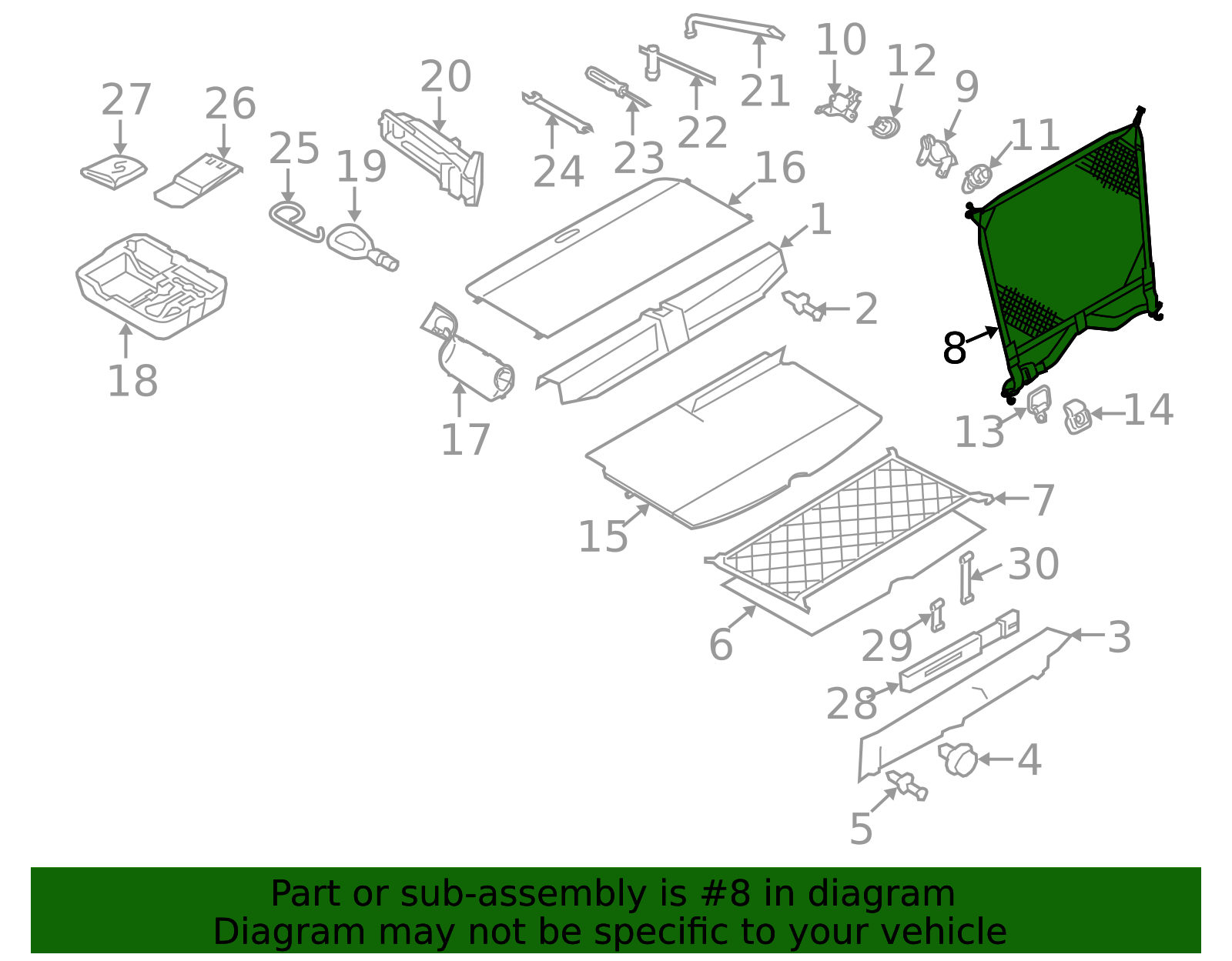 2008-2014 Mini Cooper Cargo Net 51-47-6-952-382 | Mini Parts Direct