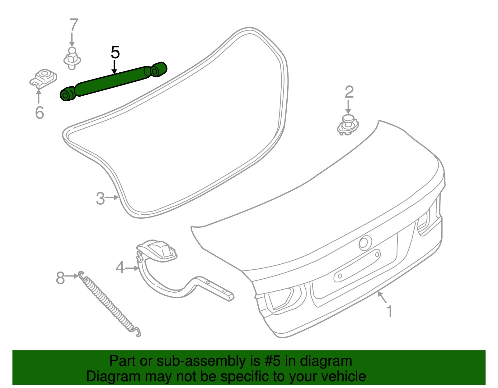 51247259763 - 2012-2017 BMW Lift Cylinder (51-24-7-259-763) | BMW of ...