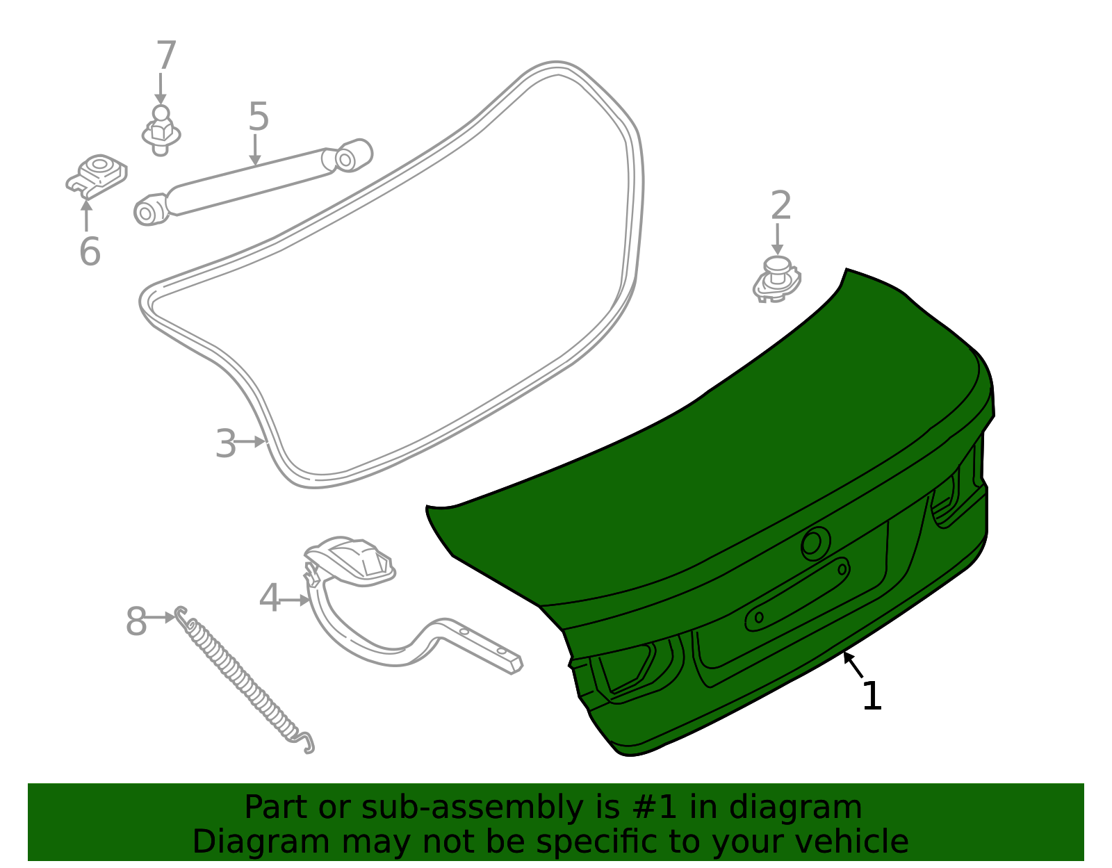 41-00-7-288-757 - Trunk Lid 2012-2018 BMW | BMWPartsDirect.com
