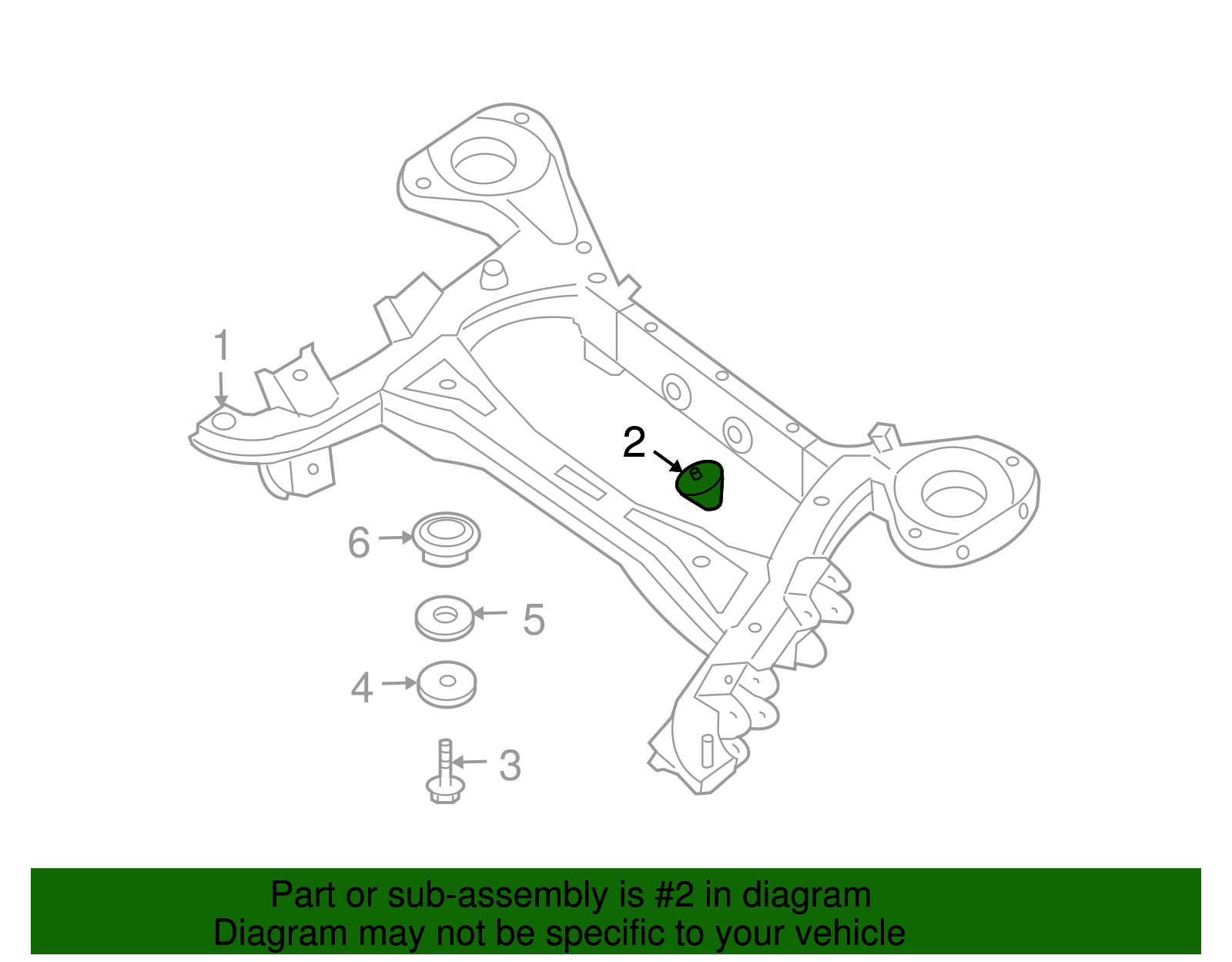 55240-7S001 - High-Quality Suspension Crossmember Insulator for 2004 ...