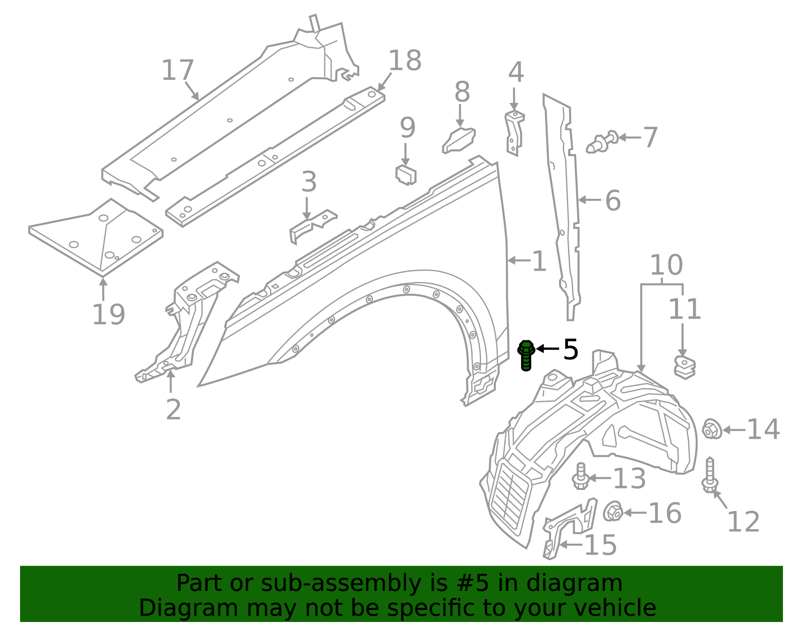 N-911-669-01 - Fender Bolt 2009-2025 Audi | Audi Parts Store