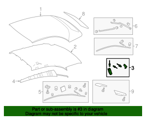 Genuine OEM Headliner Retainer Kit | 205-778-05-00 | Fits Select 2017 ...