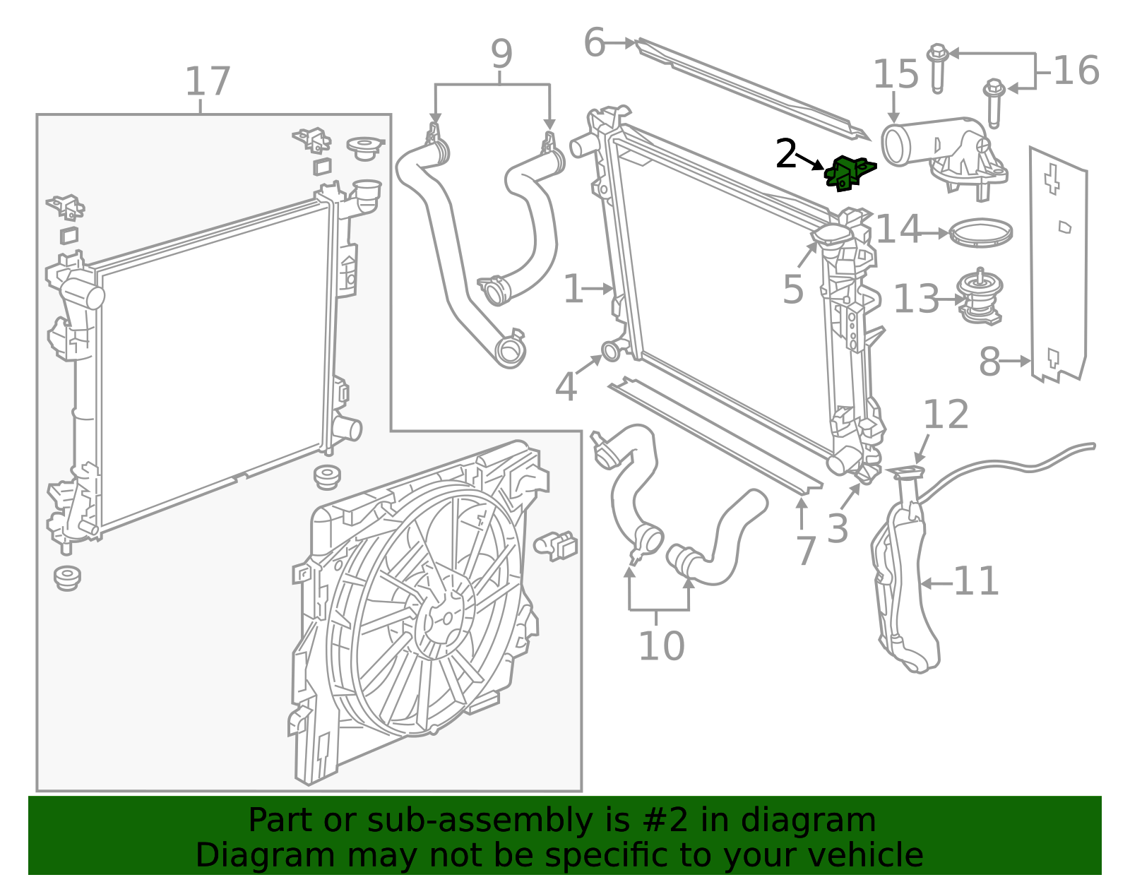 2008-2020 Mopar Radiator Upper Insulator 04678000AA | Mopar Parts Canada