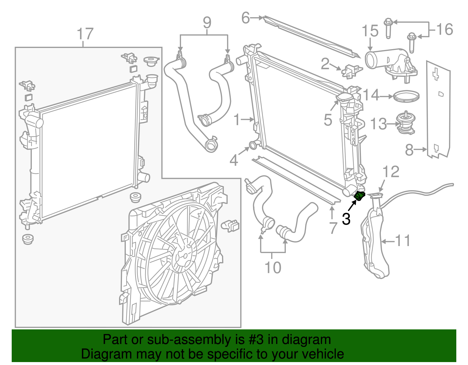 2008-2020 Mopar Radiator Lower Insulator 68048403AA | Mopar Parts Canada
