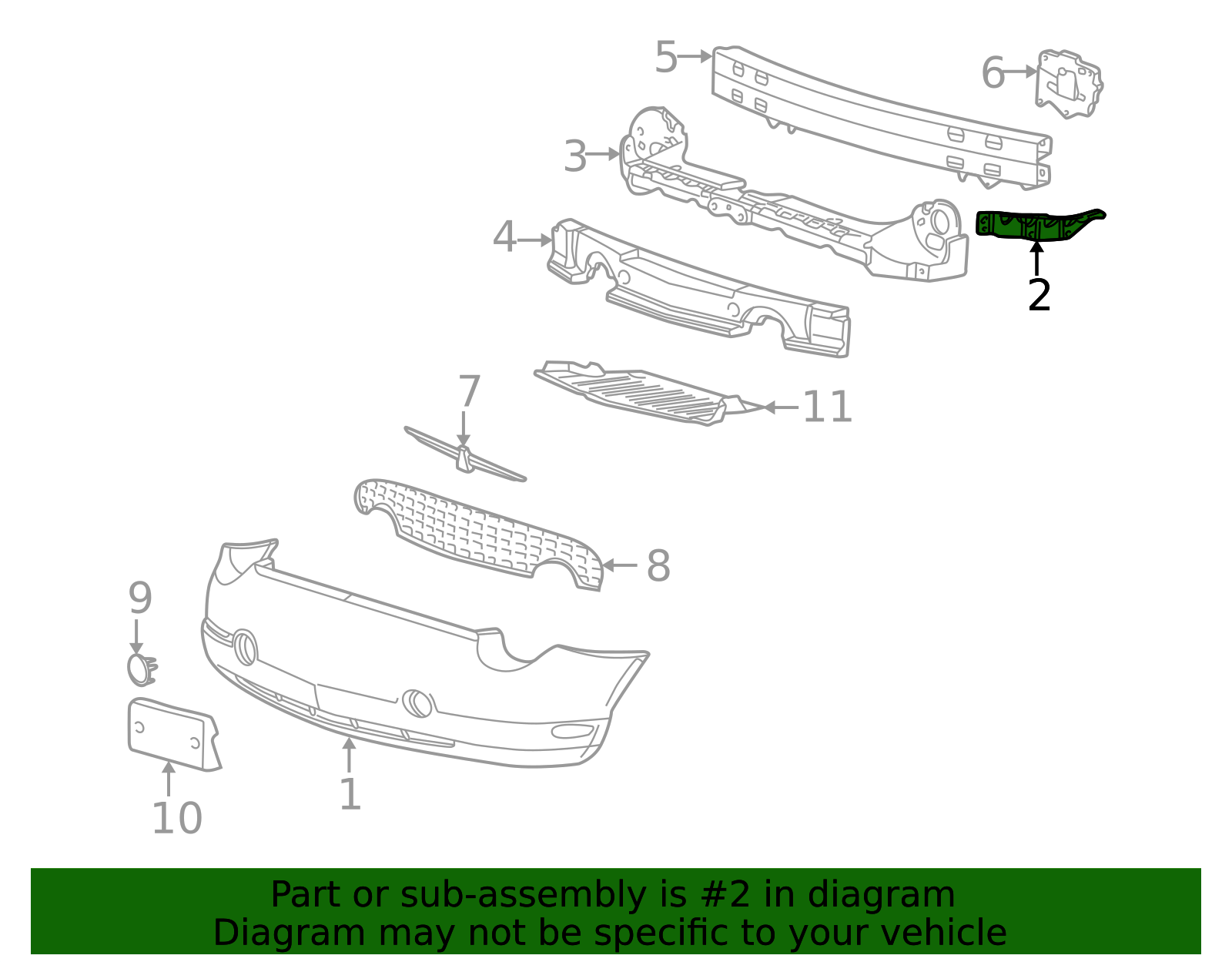 3W6Z-17B749-AA - 2002-2005 Ford Thunderbird - Bumper Cover Mount ...
