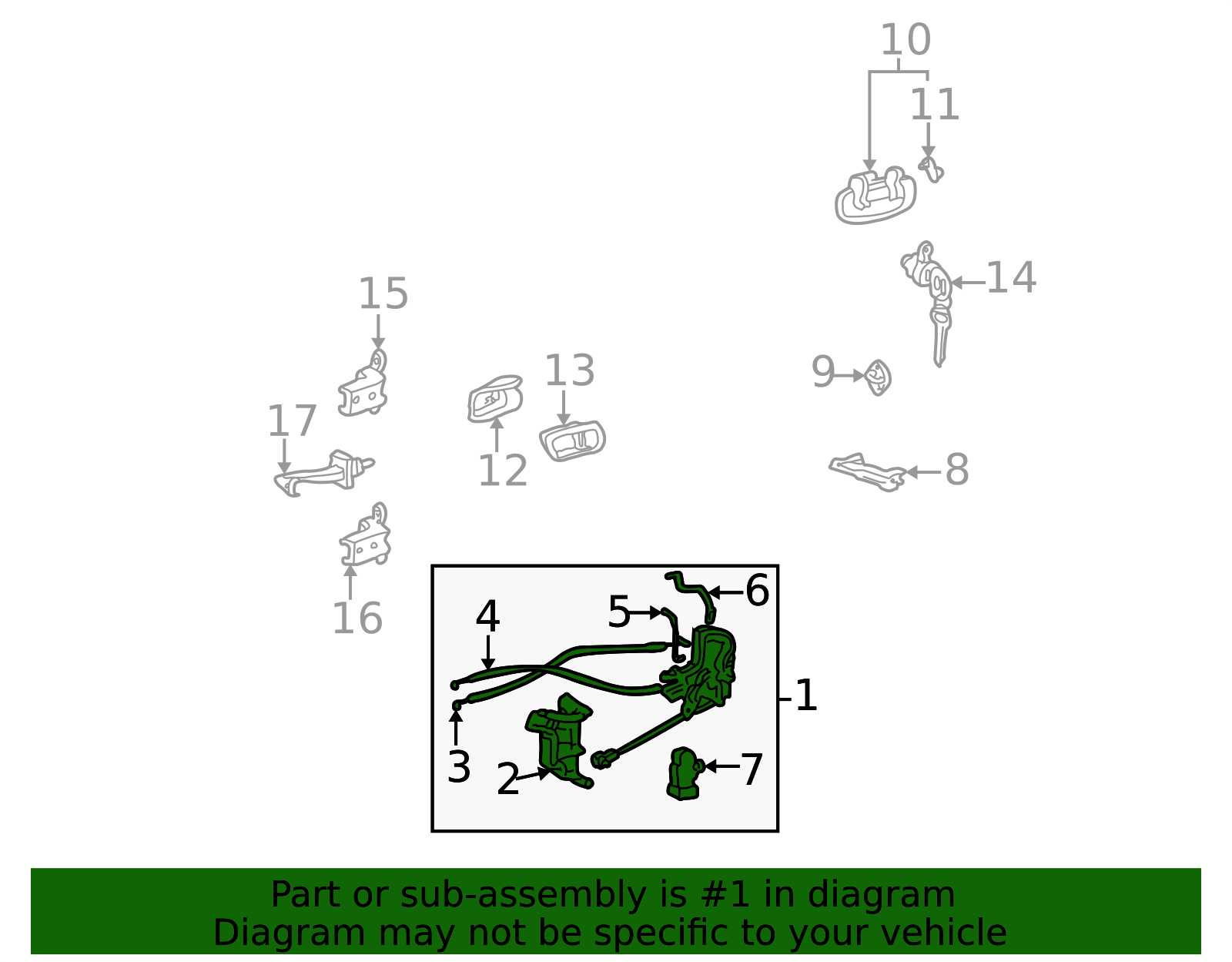 2001-2007 Toyota Sequoia Lock 69304-0C010 | MotorMotor