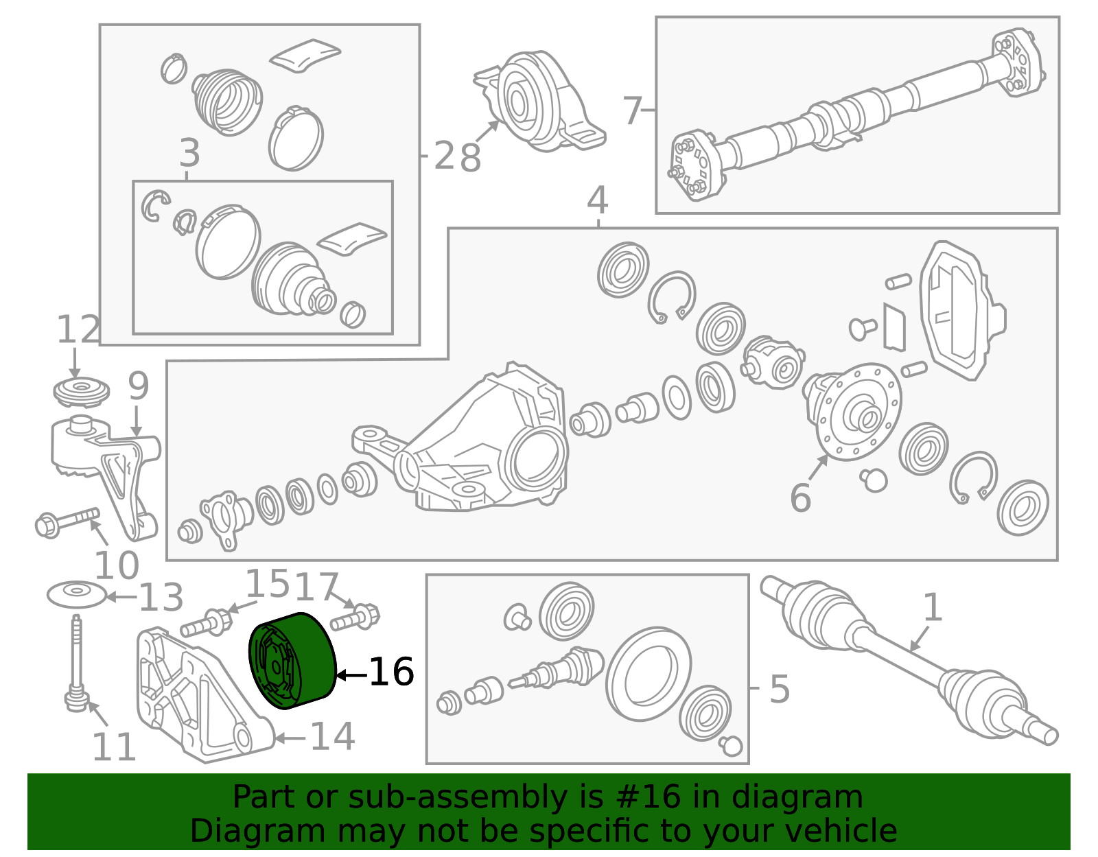 2019-2025 Toyota Differential Mount Insulator 41651-0R060 | Toyota ...