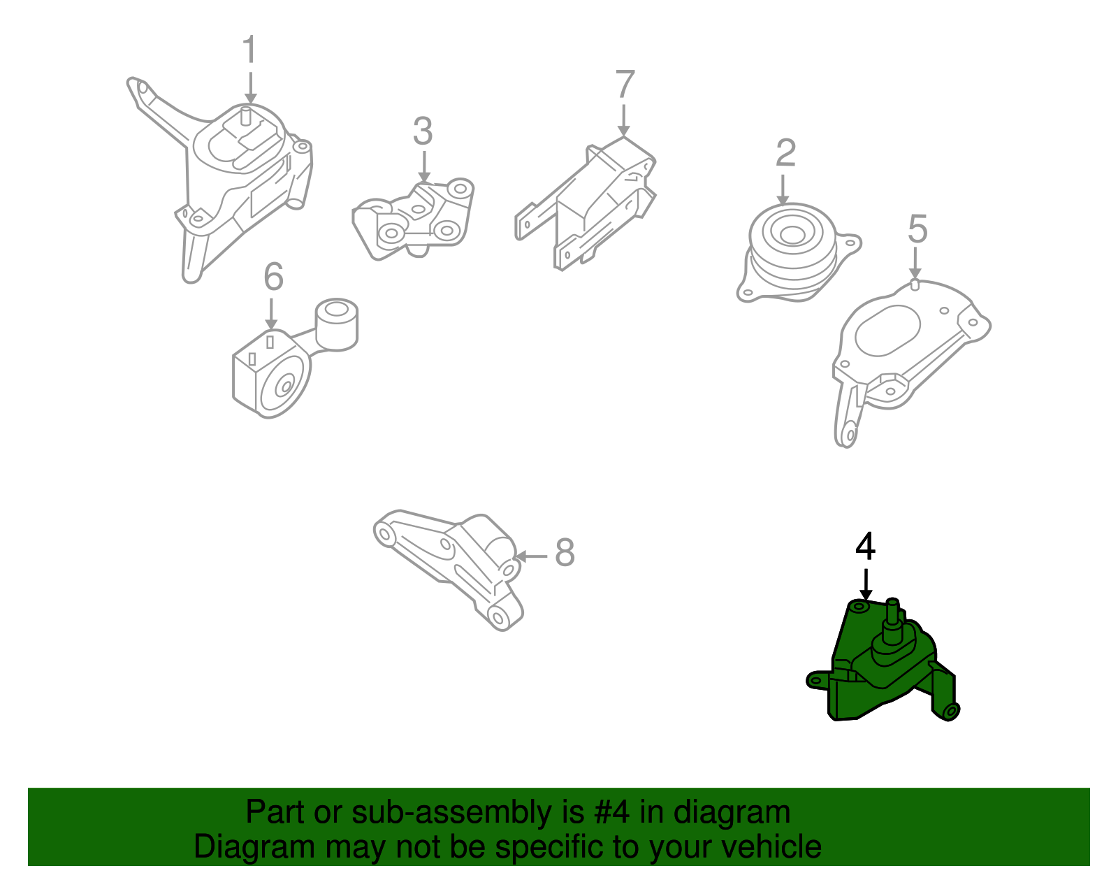 11253-JA000 - Insulator Mount Bracket - 2007-2013 Nissan Altima ...