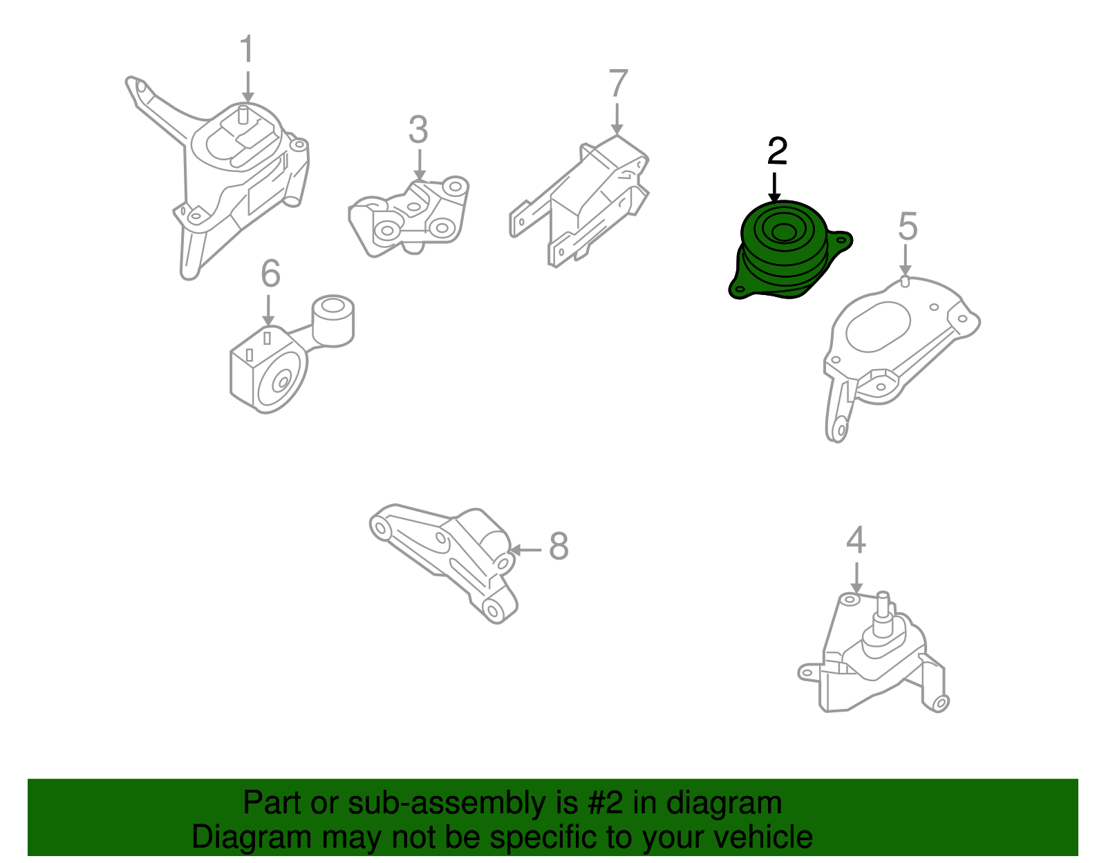 11220-JA000 - Engine Mount - 2007-2013 Nissan Altima | Nissan OEM Parts ...