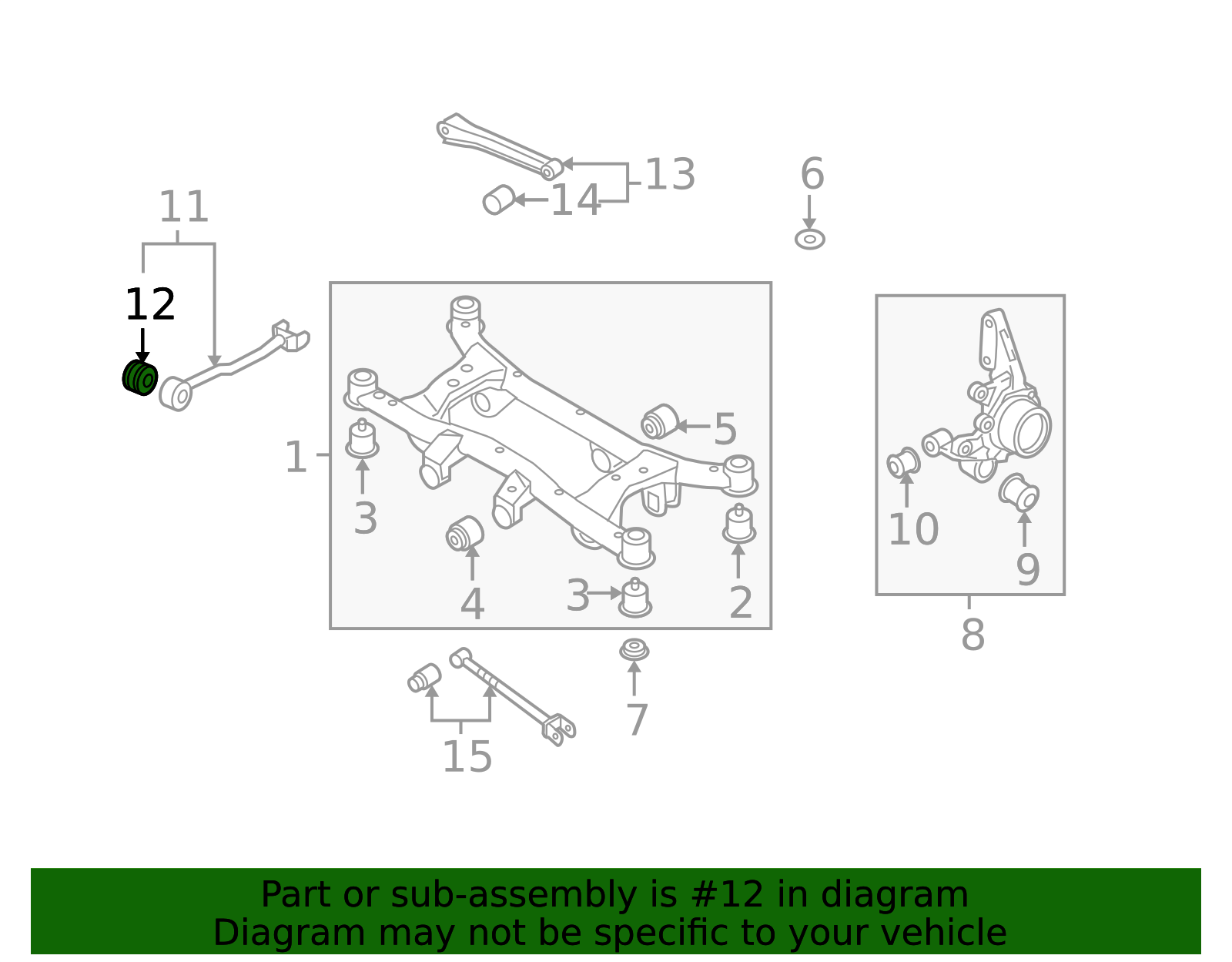 2005-2009 Hyundai Tucson Trailing Arm Bushing 55116-2E000 | OEM Parts ...