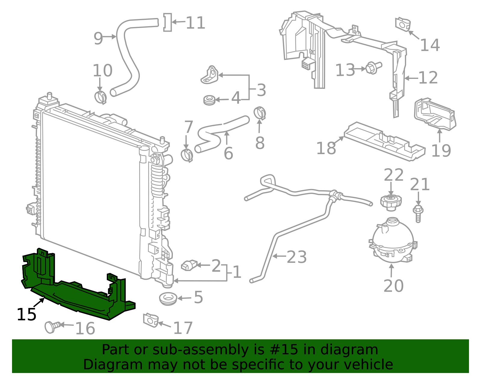 2019-2022 Chevrolet Blazer Front Lower Radiator Air Baffle 84160579 ...