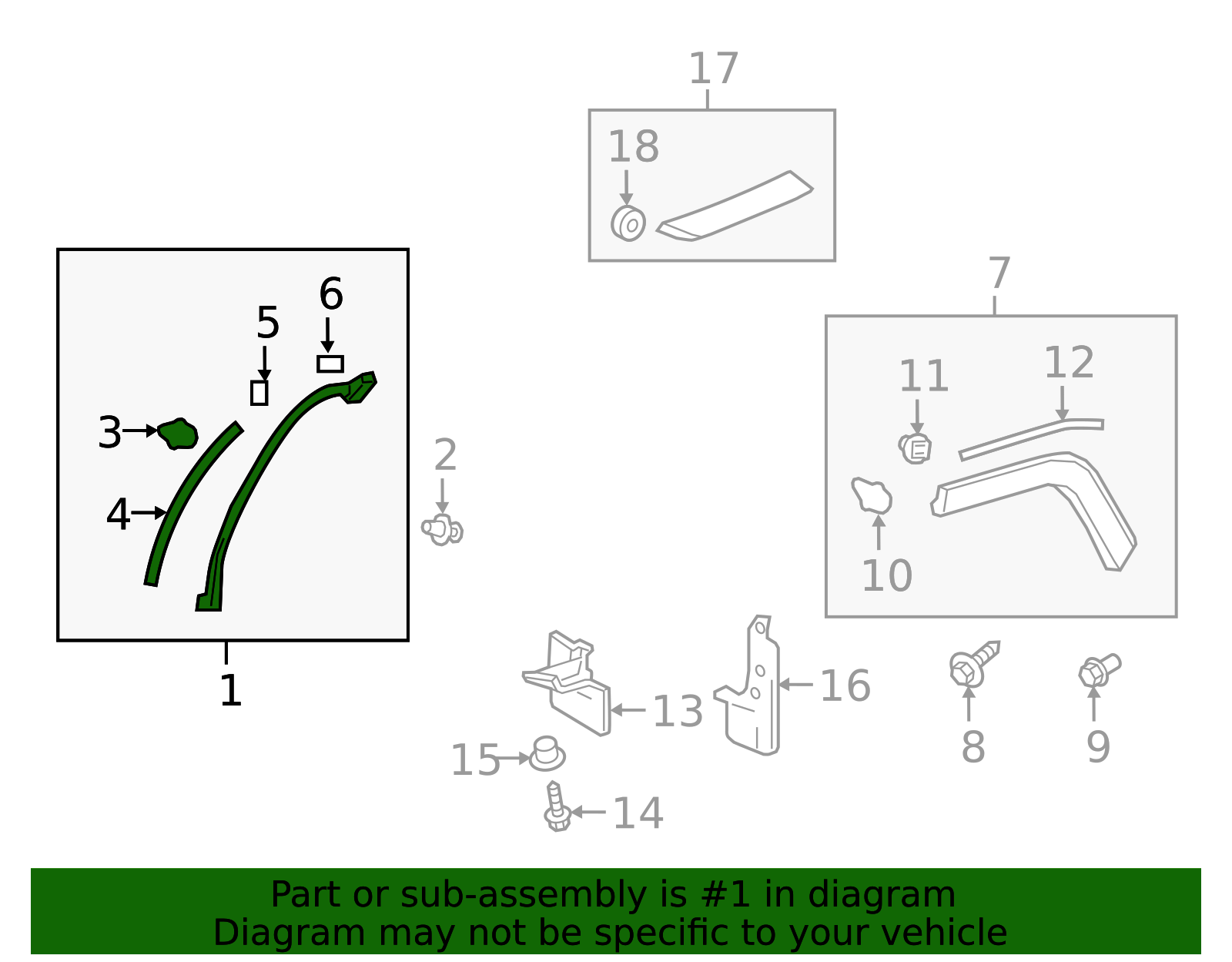 2019-2025 Toyota Inner Molding 75874-0R010 | Toyota Parts Center