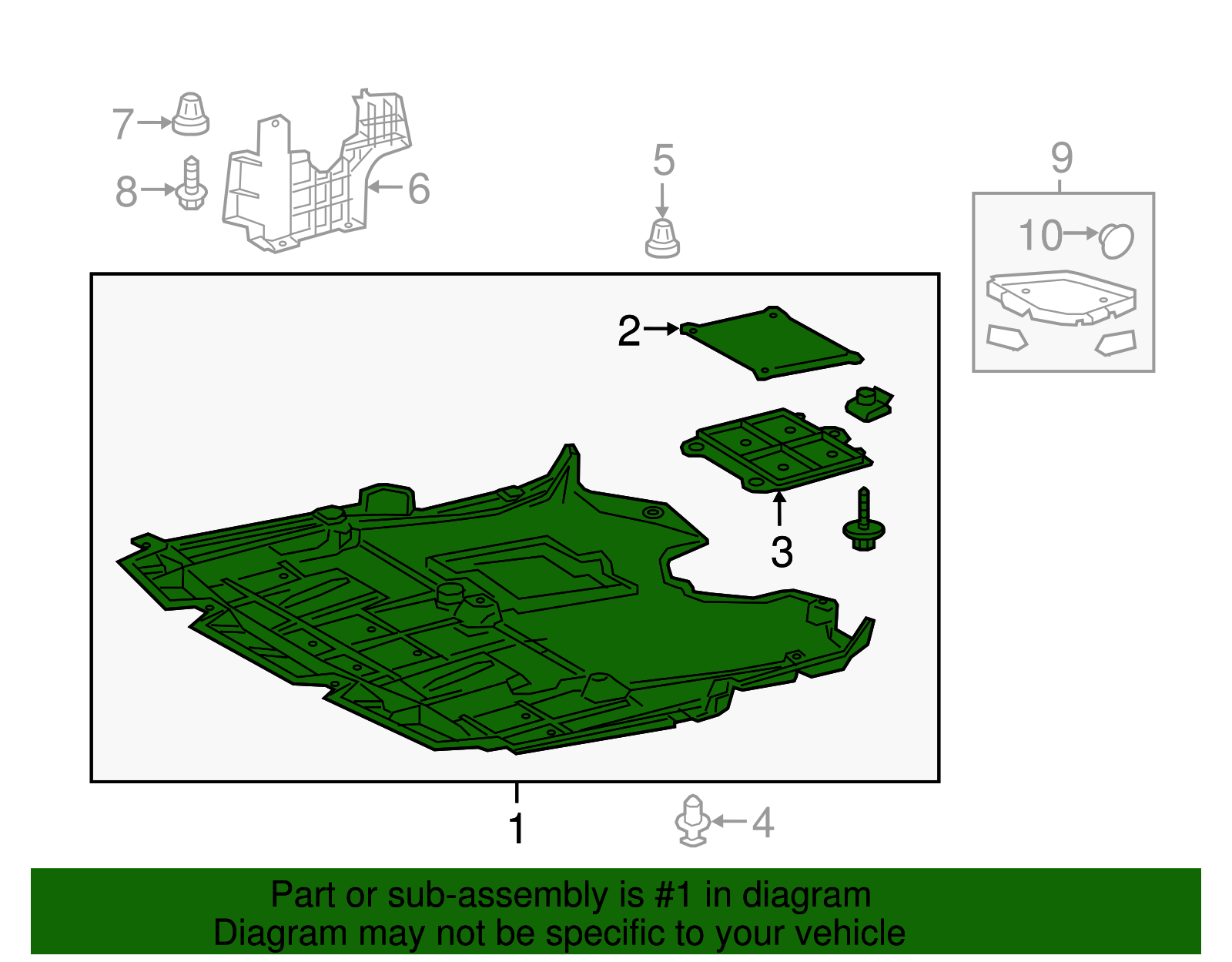 2019-2024 Lexus | Splash Shield | 51410-24070 | Express Lexus Parts