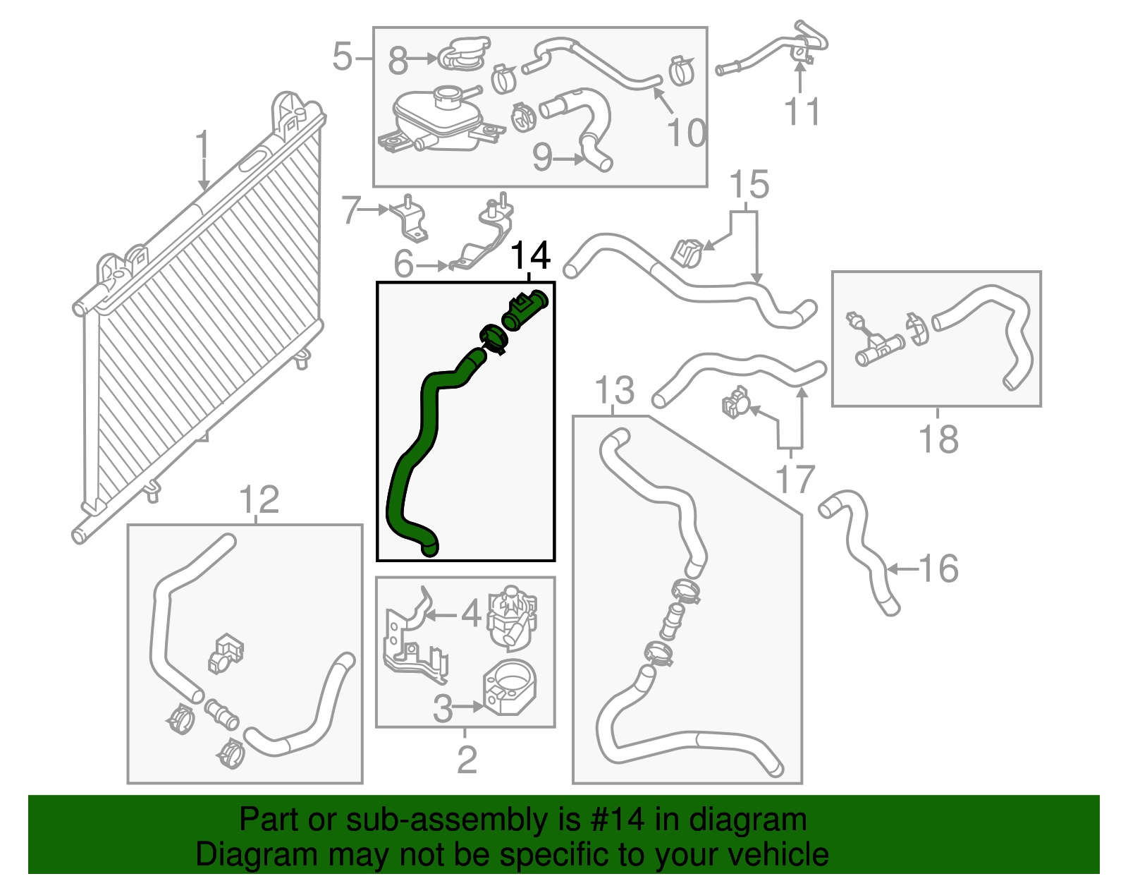 2014 Nissan Pathfinder Inlet Hose 21501-3JV1C | Nissan Parts Central
