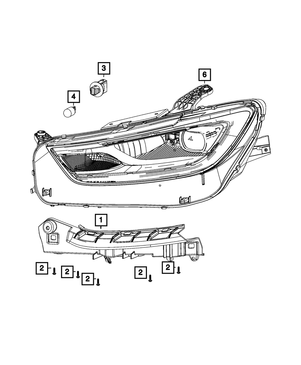 2021-2026 Chrysler Headlamp Bracket, Right 68525794AA | My Mopar Parts