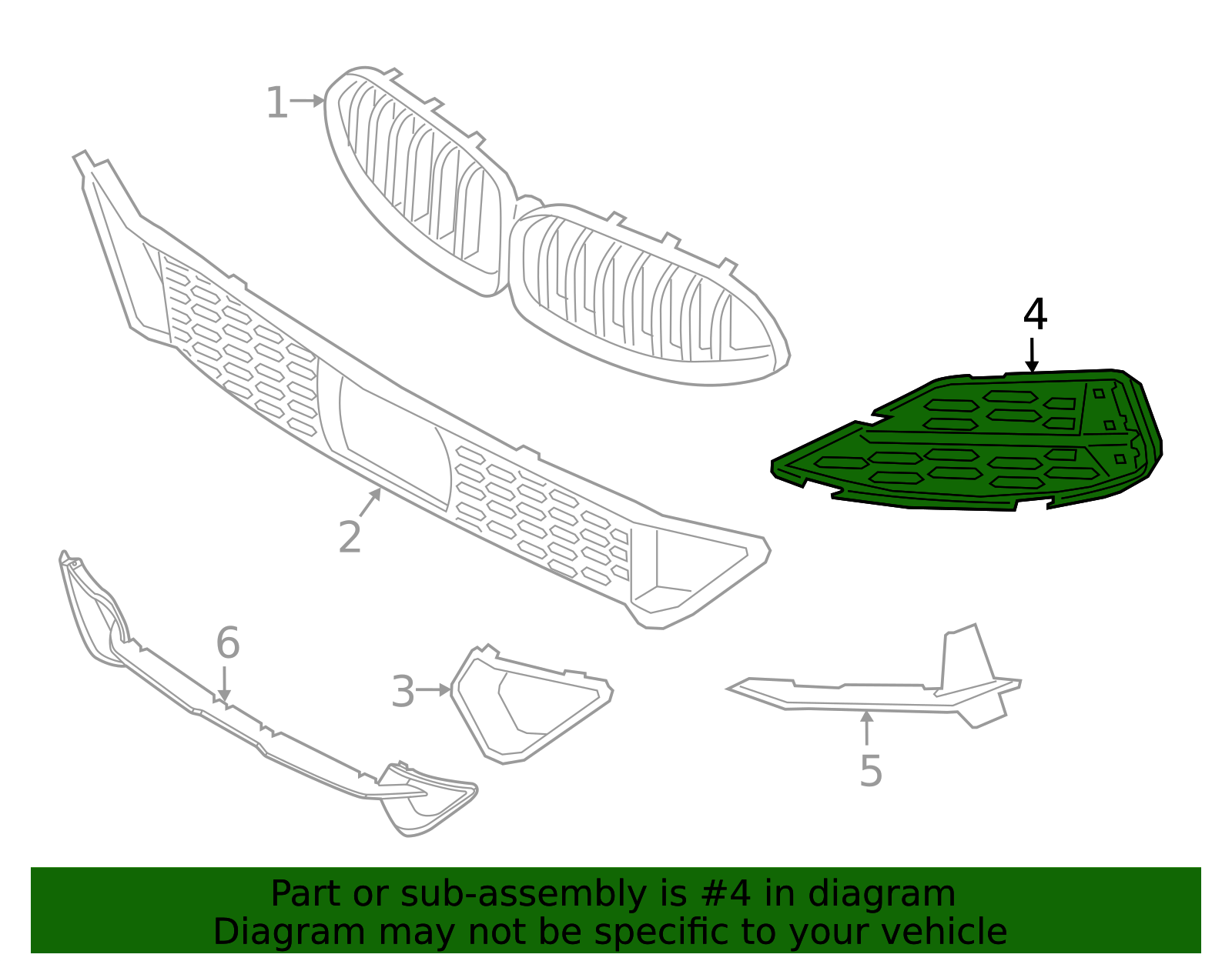 51118074783 - 2019-2025 BMW Outer Grille (51-11-8-074-783) | BMW of ...